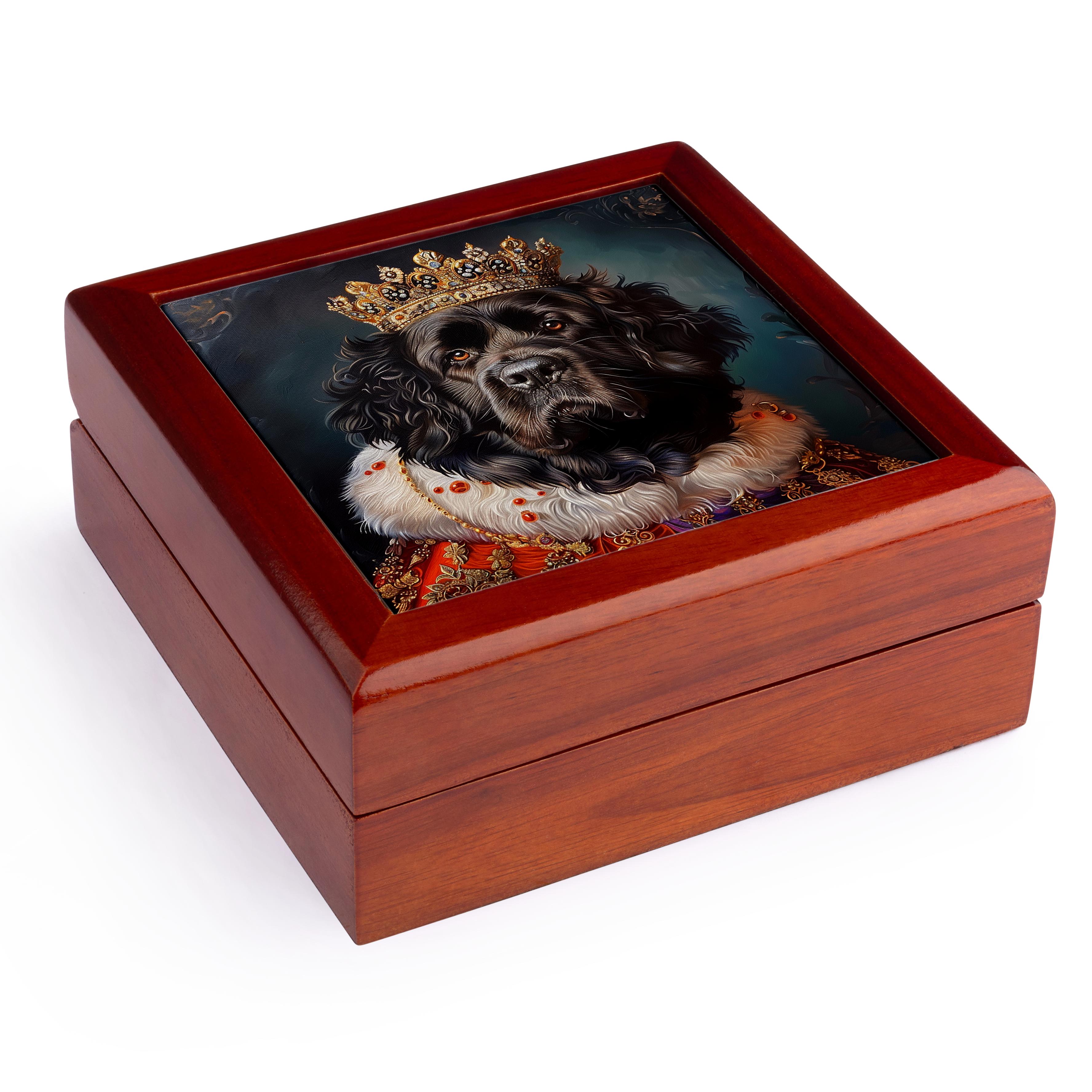 3dRose, Newfoundland Dog Royal Portrait Canine Majesty, Jewelry Box 5 ...