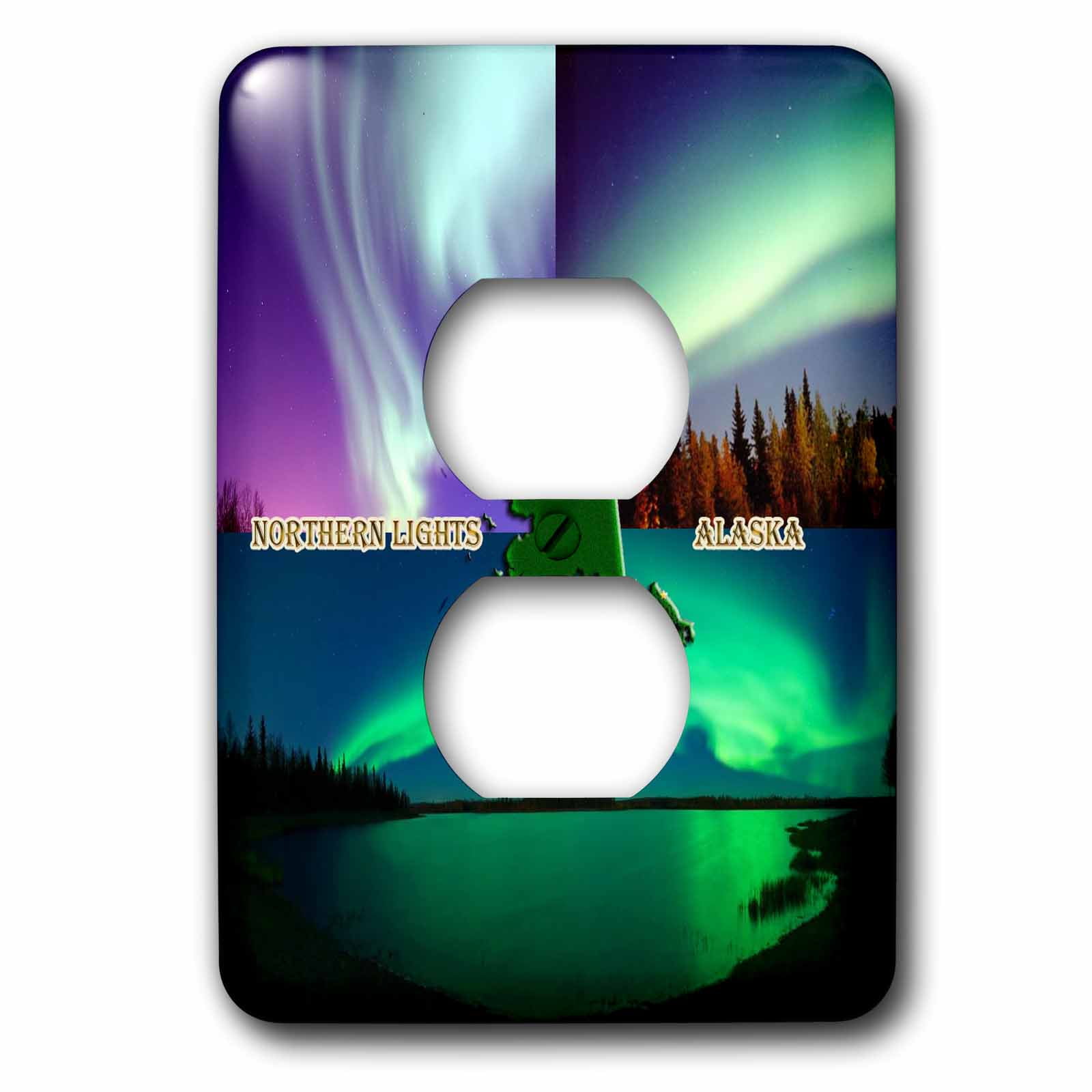 3dRose, Northern Lights Collage, 2 plug outlet cover - Walmart.com