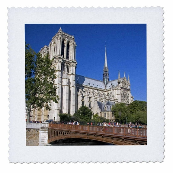 3dRose, Notre Dame cathedral, Seine, Paris, France - EU09 DFR0577 ...