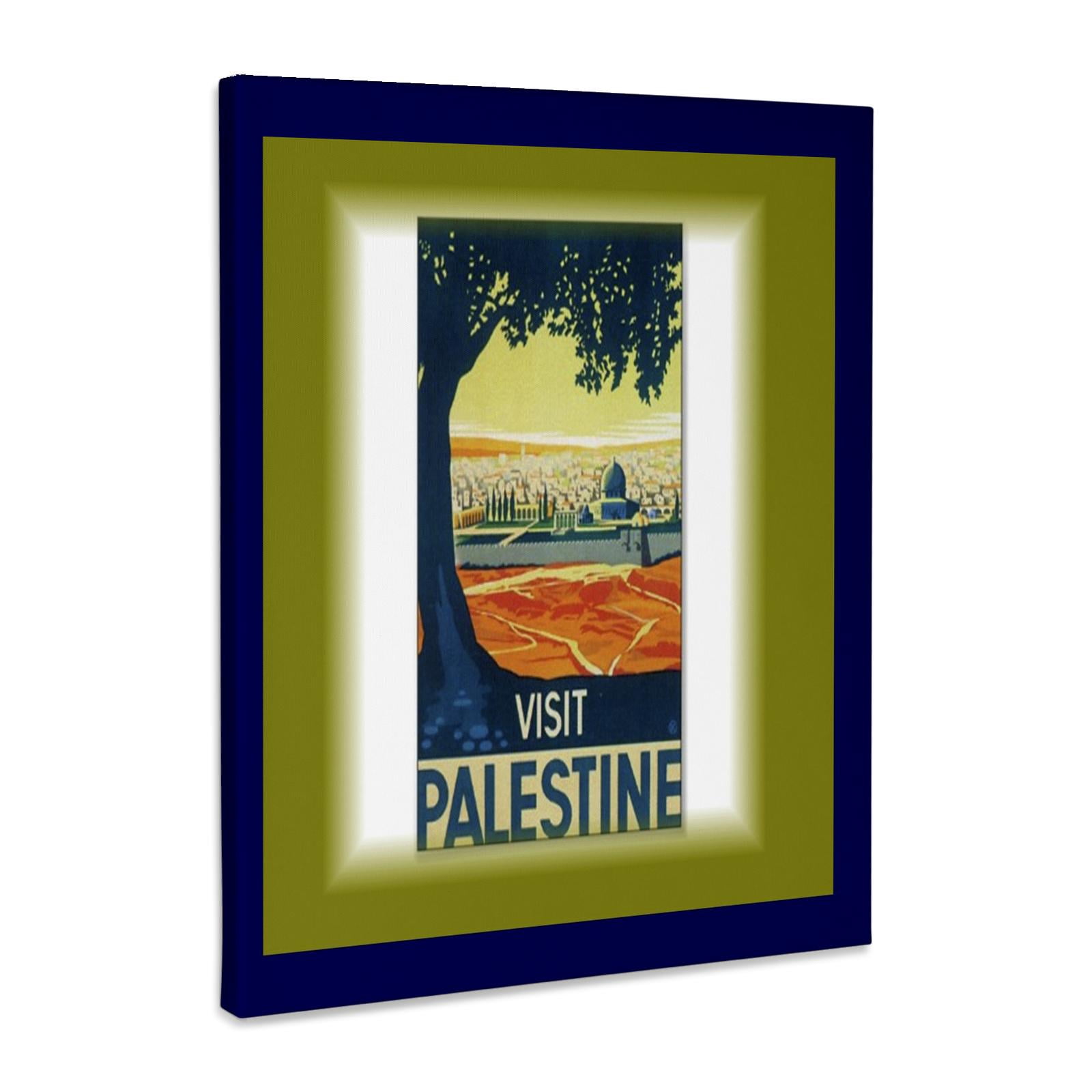 3dRose, Old Palestine Travel Poster, Museum Grade Canvas Wrap 11x14 ...