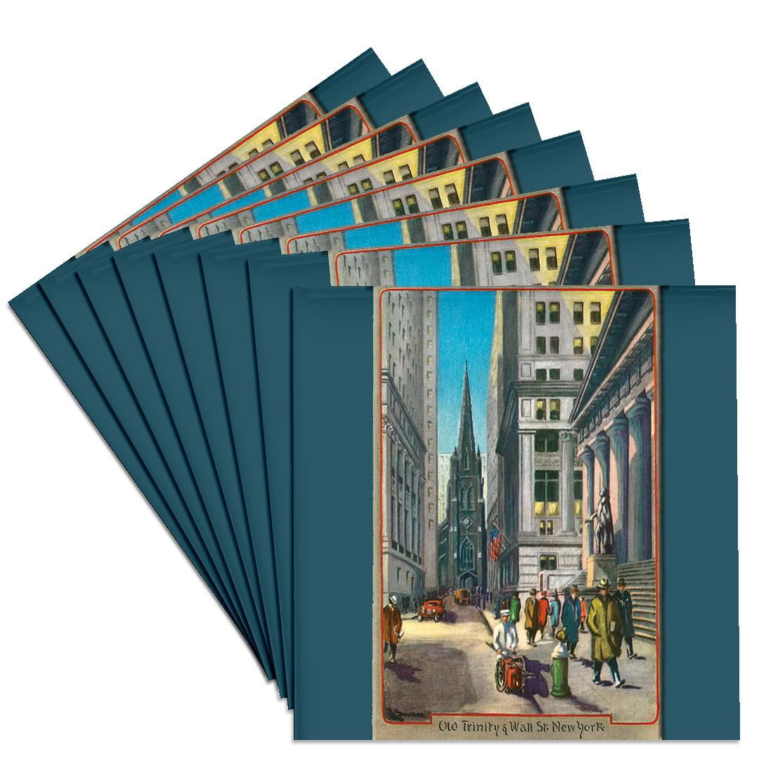 3dRose, Old Trinity and Wall Street New York City, Set of 8 Ceramic ...