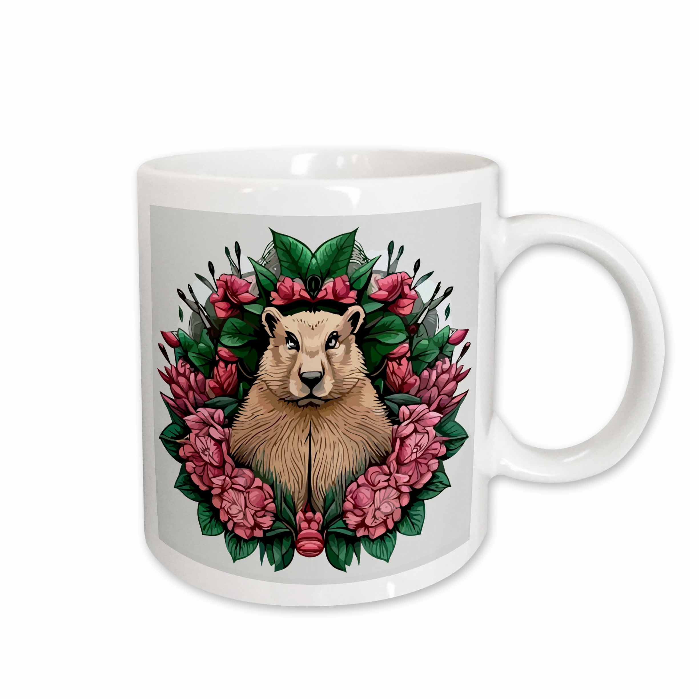 3drose, Olympic Marmot Surrounded by a Wreath of Rhododendron Tattoo ...
