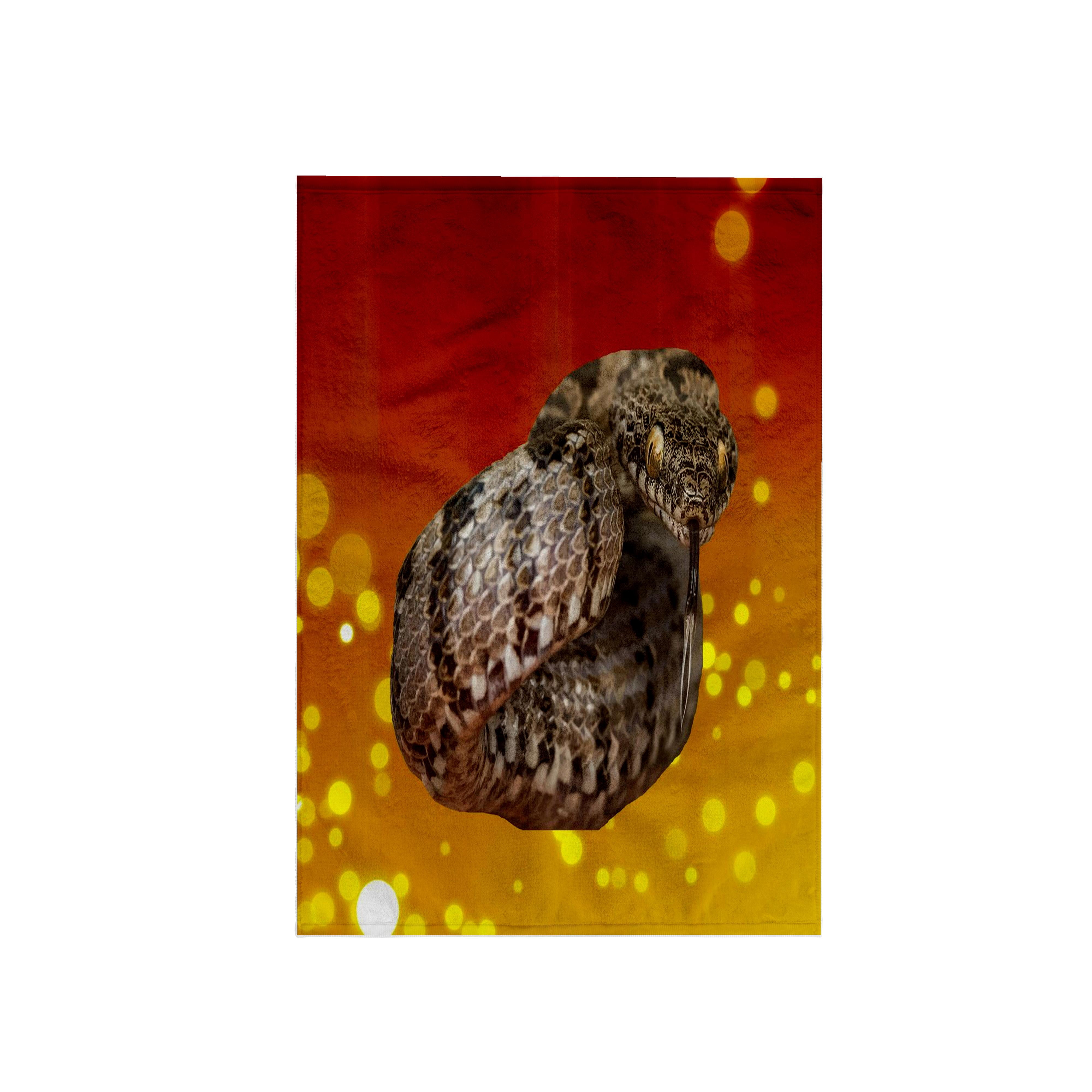 3dRose, Ottoman Viper Sanke Isolated on A Red And Yellow Background ...