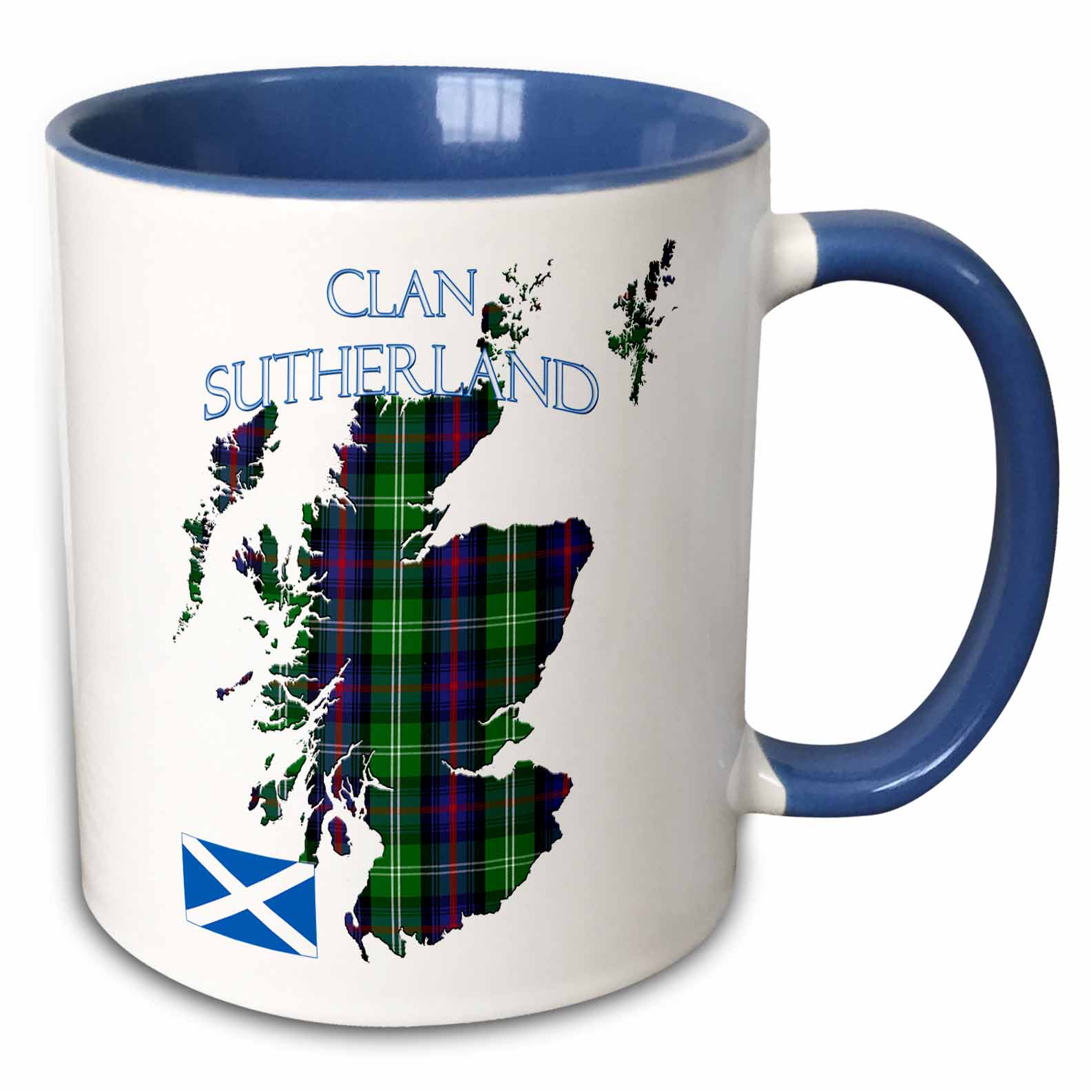 3drose, Outline of Scotland with the Sutherland Clan Family Tartan ...