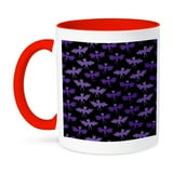 3dRose, PATTERN halloween bats 1, 11oz Two-Tone Red Mug - Walmart.com