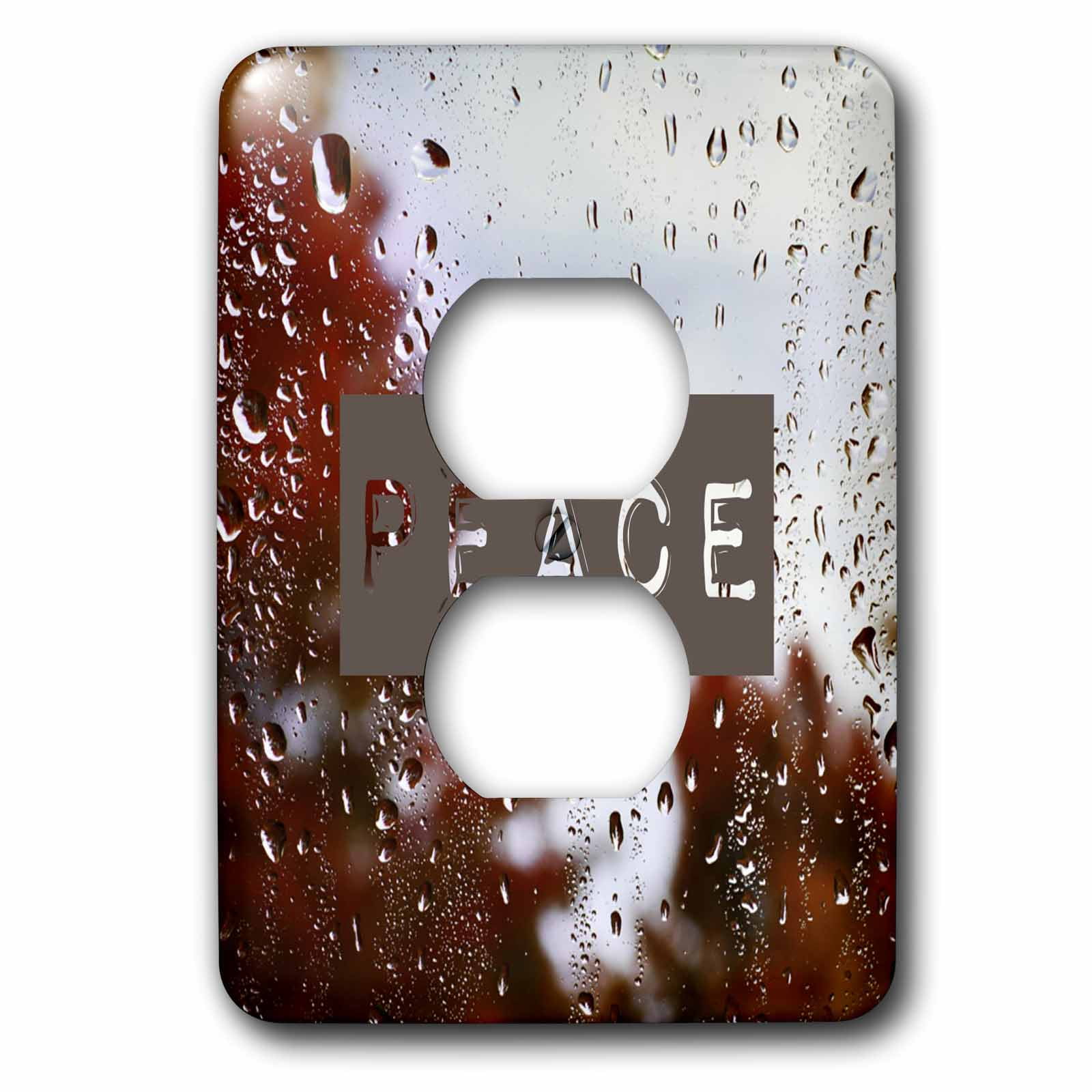 3dRose, PEACE FALL RAIN, 2 plug outlet cover - Walmart.com
