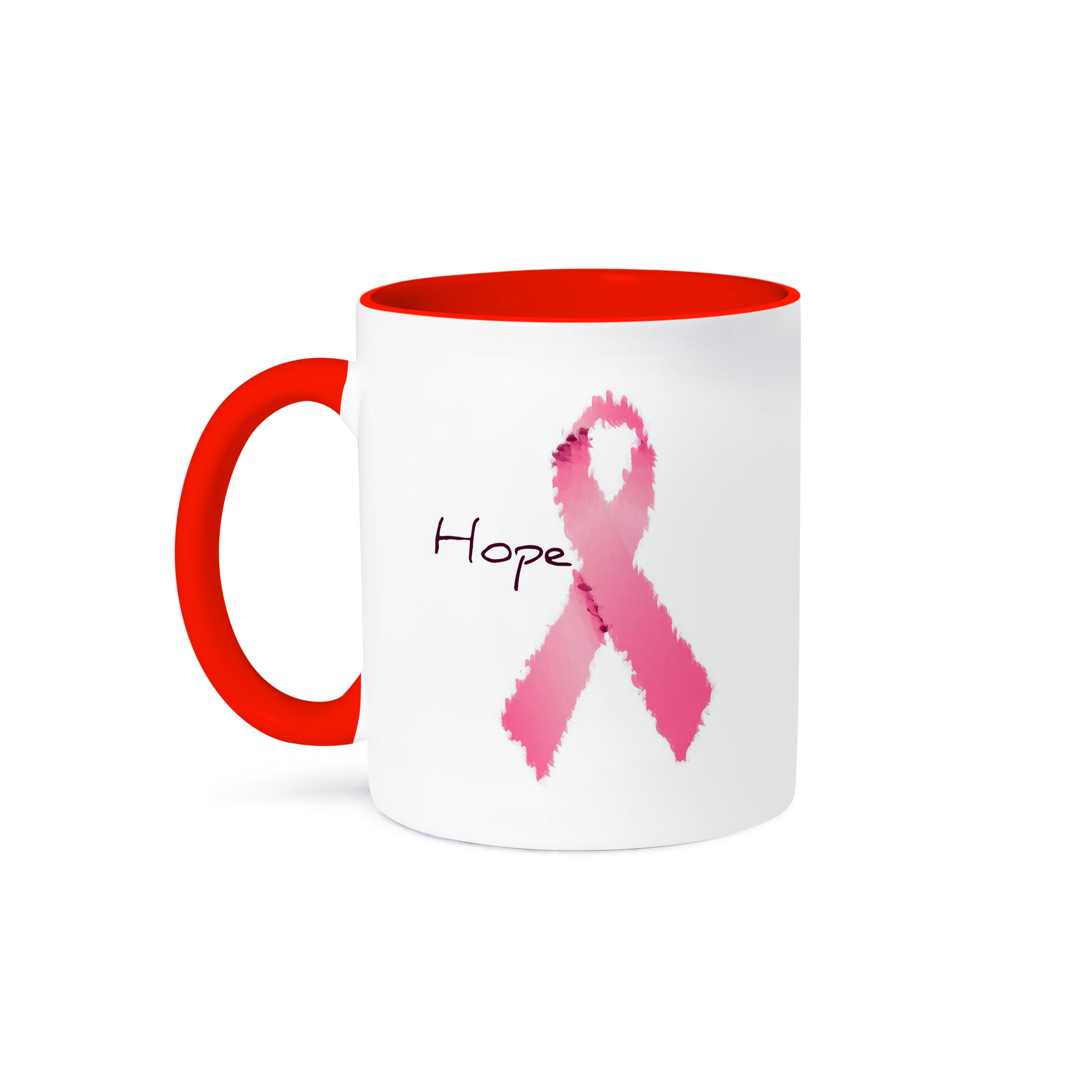 3dRose, Painted Pink Ribbon Hope- Art- Breast Cancer Awareness, 15oz ...