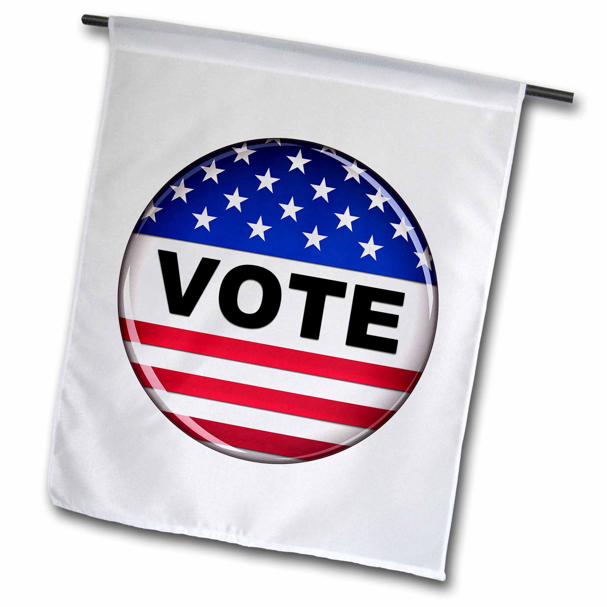 3dRose, Patriotic USA Vote Button, 12 x 18 inch Garden Flag - Walmart.com