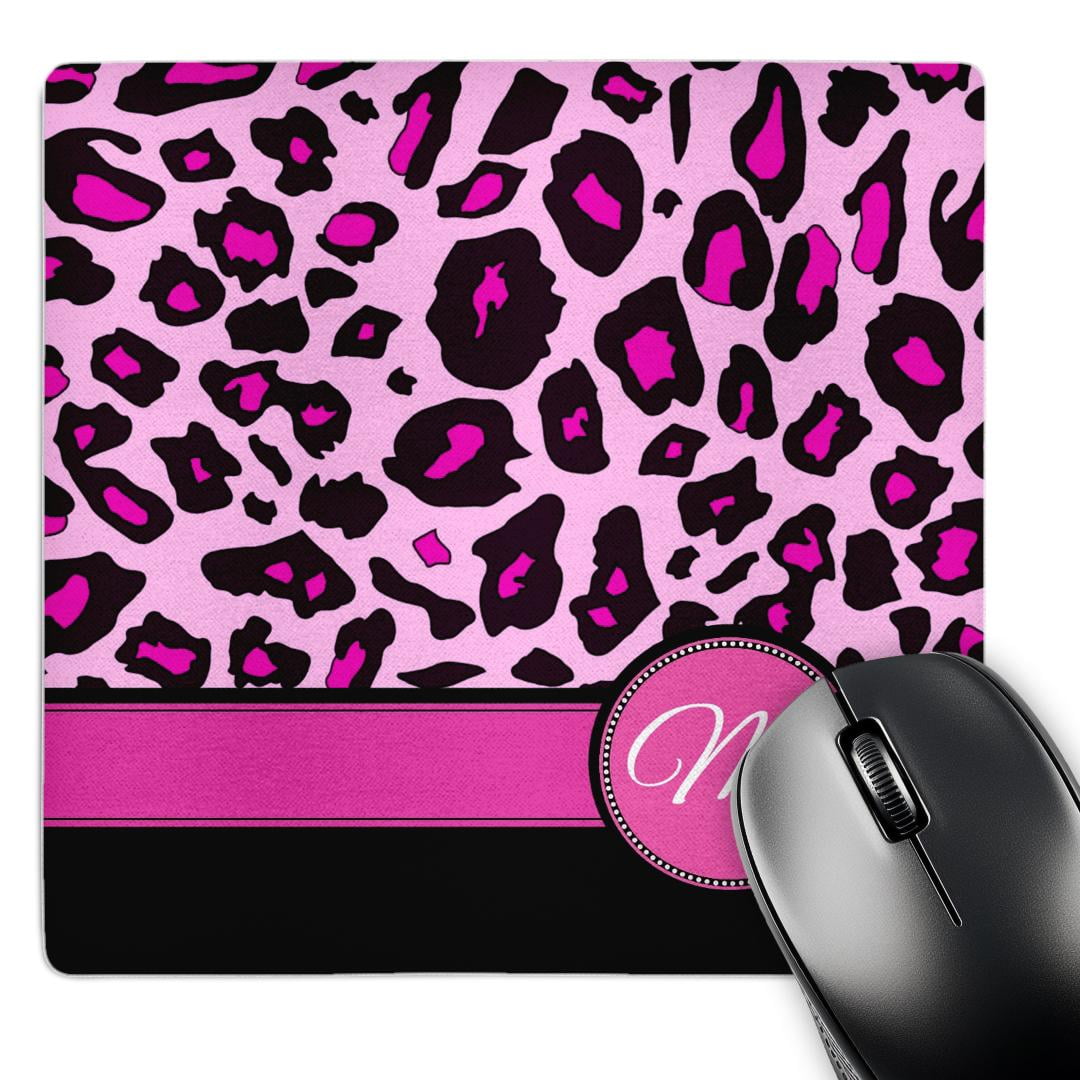 3dRose, Personalized initial M monogrammed hot pink and black leopard ...