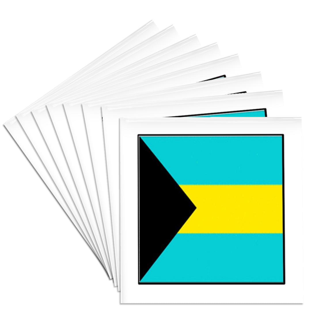 3dRose, Photo Of Bahamas Flag Button, Set of 8 Ceramic Tile Coasters ...