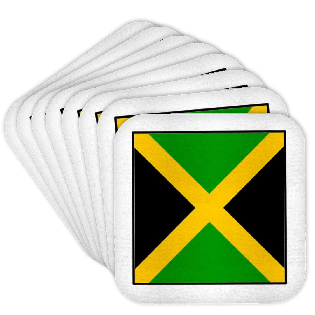 3drose, Photo of Jamaica Flag Button, Set of 8 Coasters - Soft ...