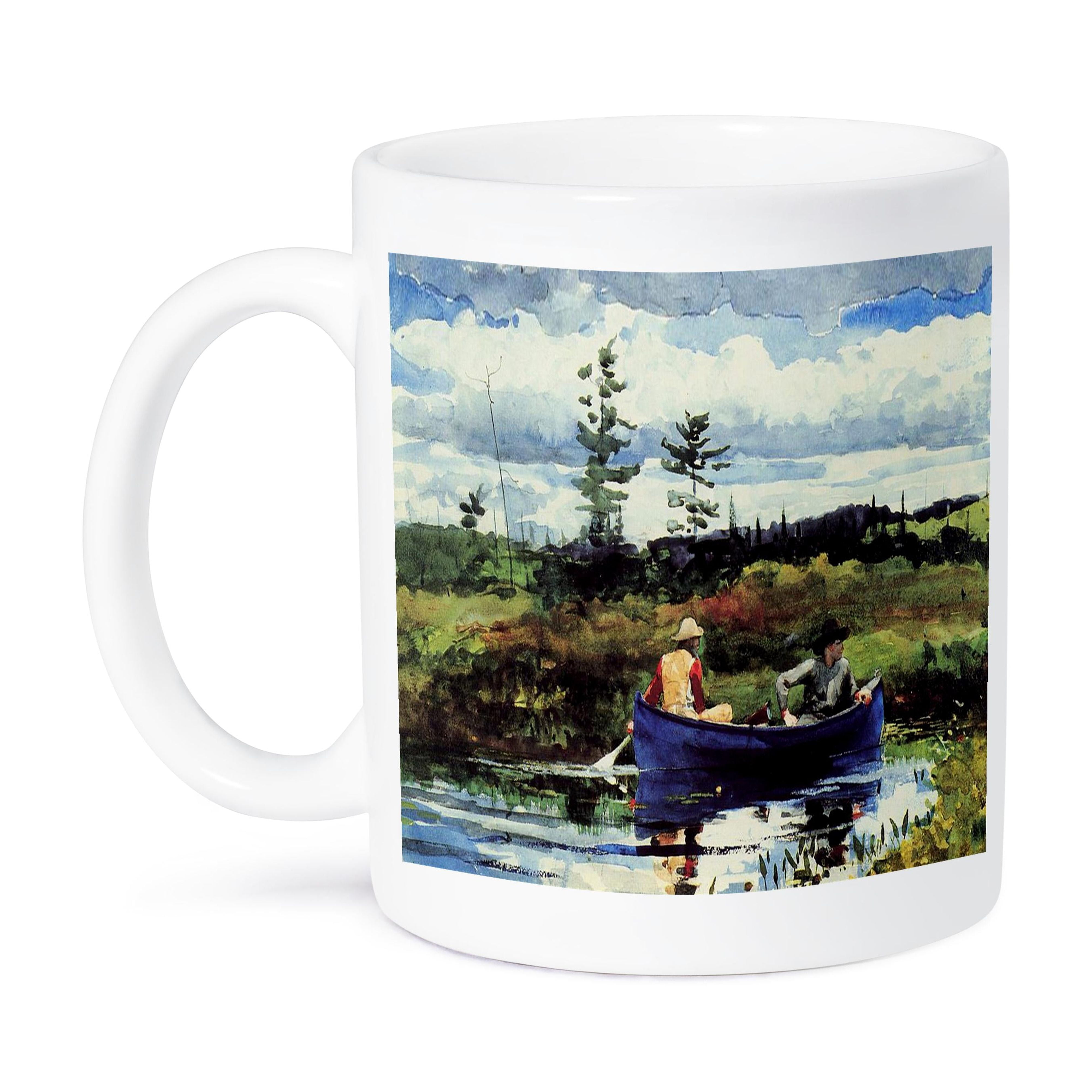 3dRose, Photo of 1892 Winslow Homer Painting The Blue Boat, 15oz Mug ...