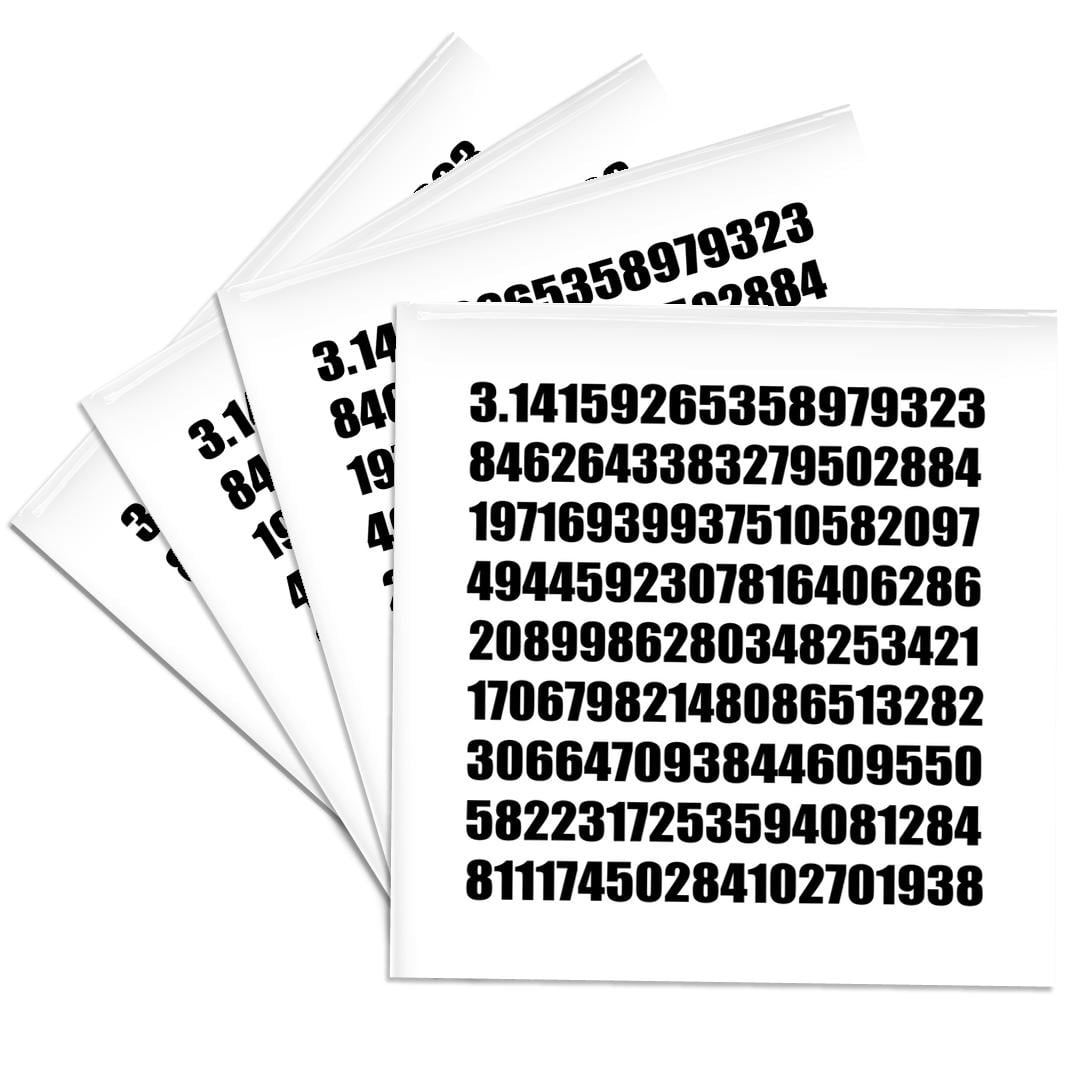 3dRose, Pi math number Mathematical black and white mathematic numeric ...