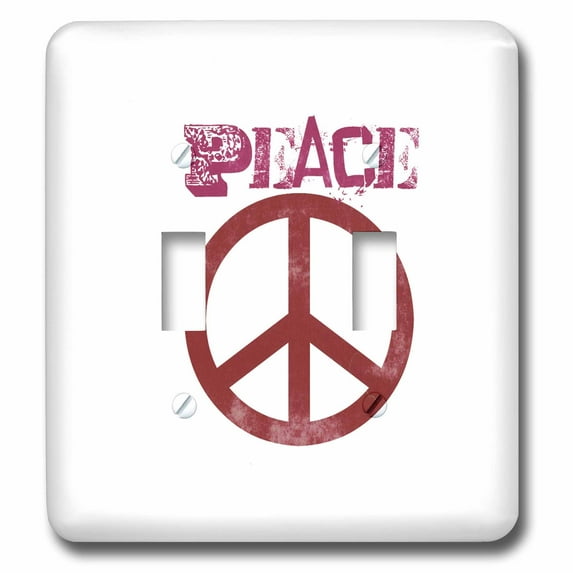 3dRose, Pink Peace Sign Symbols Spirituality, double toggle switch ...