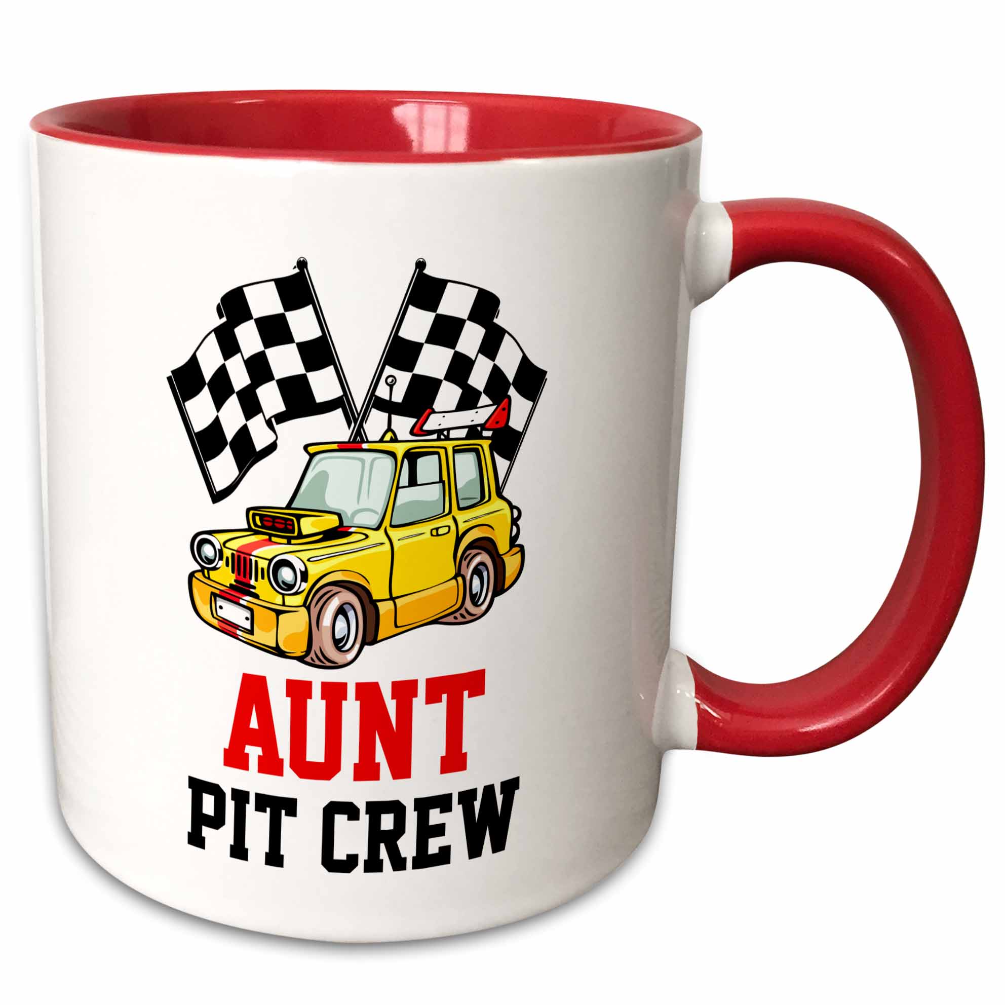 3drose, Pit Crew Aunt Funny Car Race Theme Birthday Party Host, 11oz ...