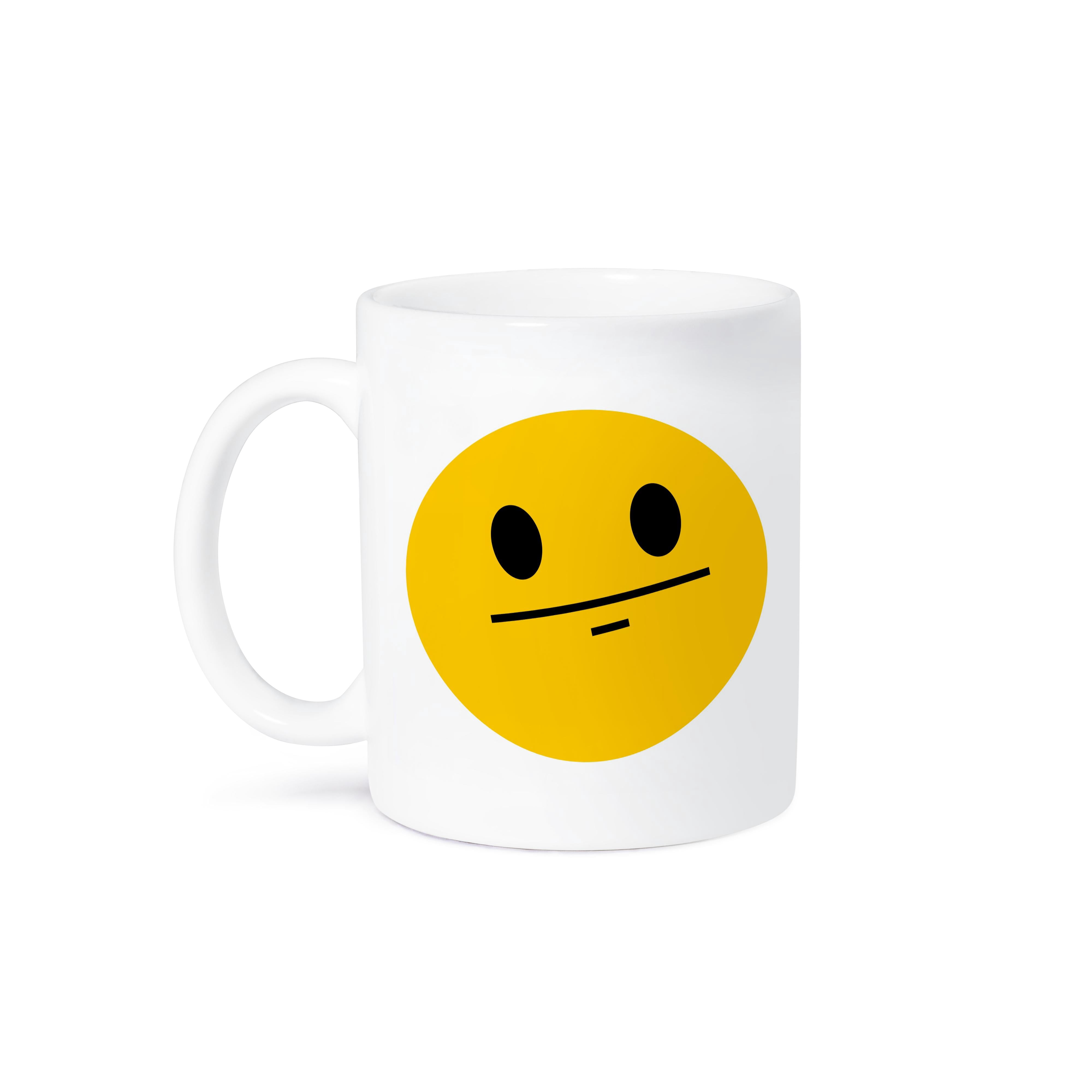 3dRose, Poker face smiling Funny straight faced cartoon - Yellow ...