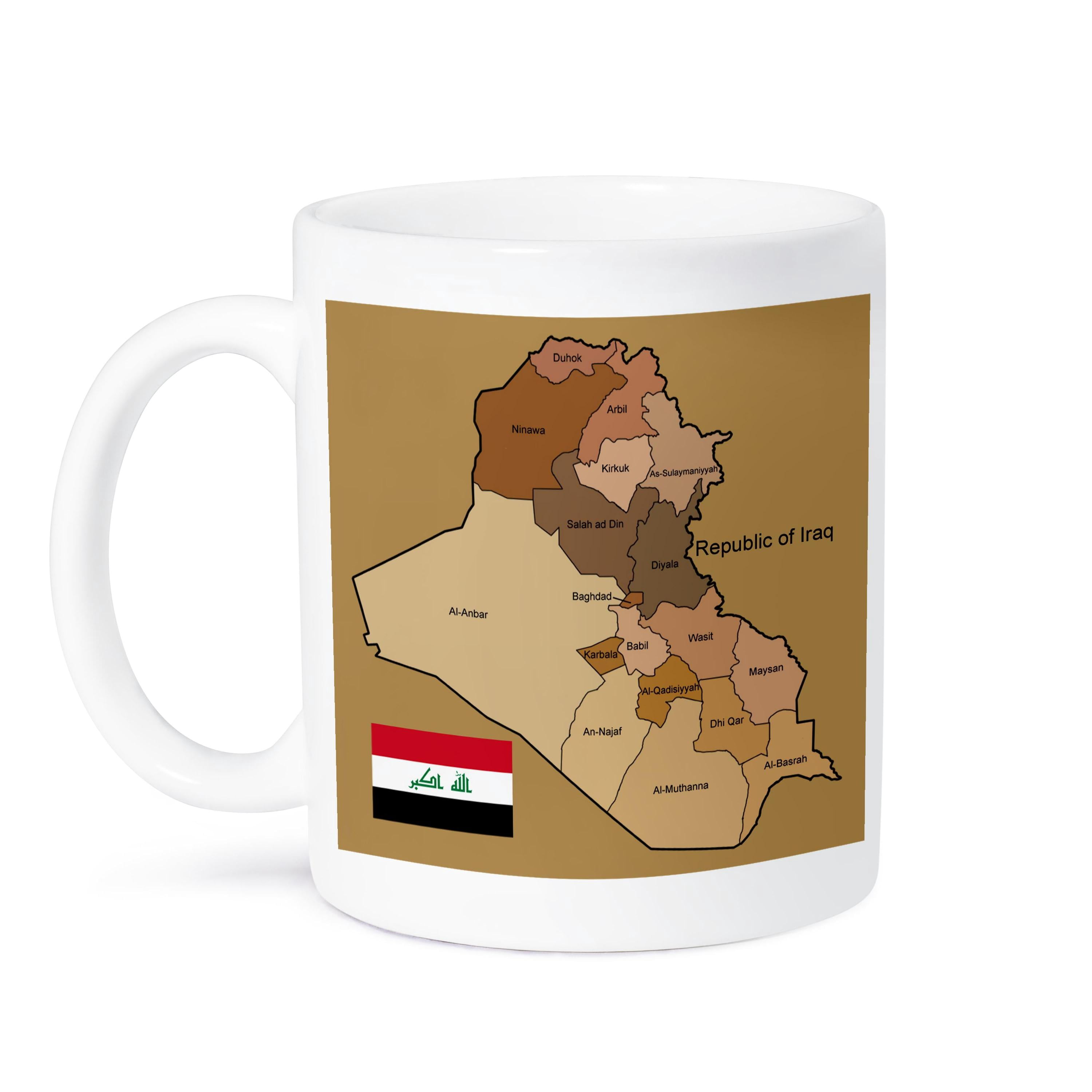 3dRose, Political map of Iraq with each province identified by name and ...