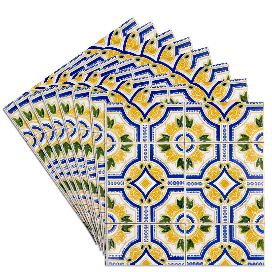 3dRose, Portugal. Aveiro. Blue and yellow tilework, azulejo, historic ...