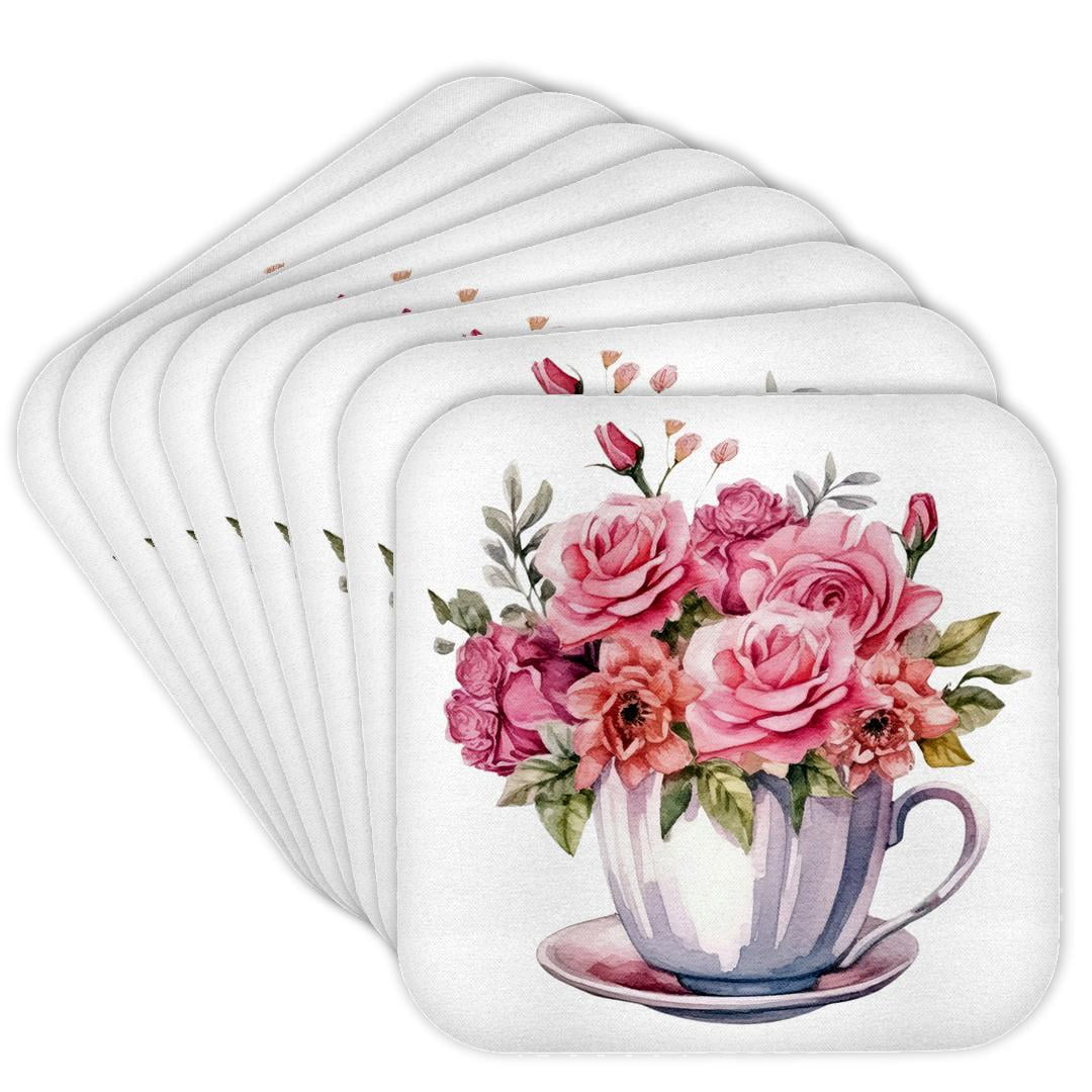 3drose, Pretty Image of Watercolor Flowers in a Tea Cup Illustration ...