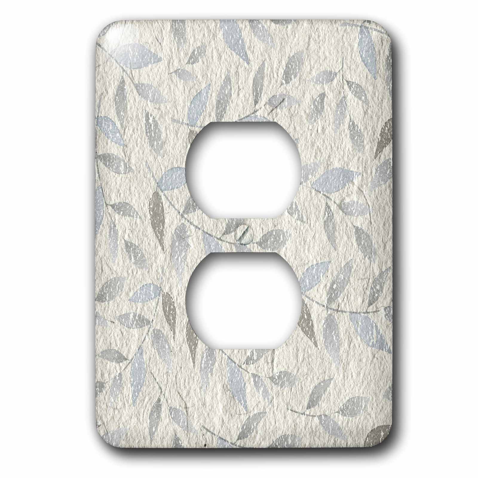 3dRose, Pretty Light Blue Leafy Flourishes On A Gray Distressed ...