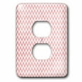 3dRose Pretty Pink and White Chevron Stripes , 2 Plug Outlet Cover ...