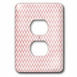 3dRose Pretty Pink and White Chevron Stripes , 2 Plug Outlet Cover ...