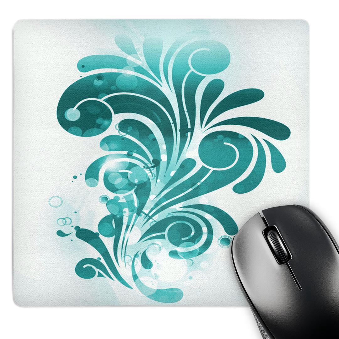 3dRose, Pretty Turquoise Flourish On A Sparkly Grunge Background ...