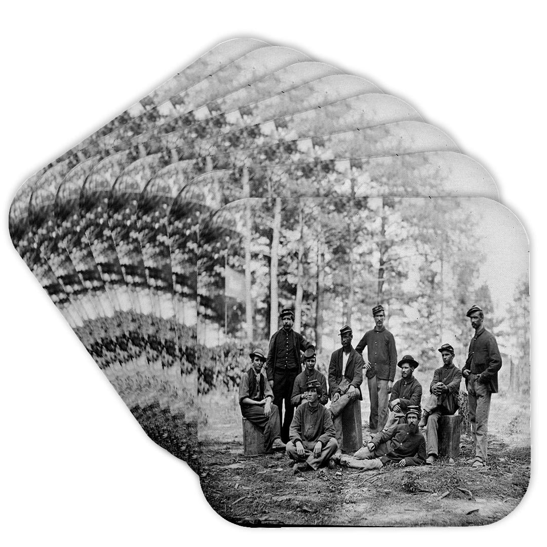 3dRose, Print of Civil War Soldiers Picture, Set of 8 Coasters - Soft ...