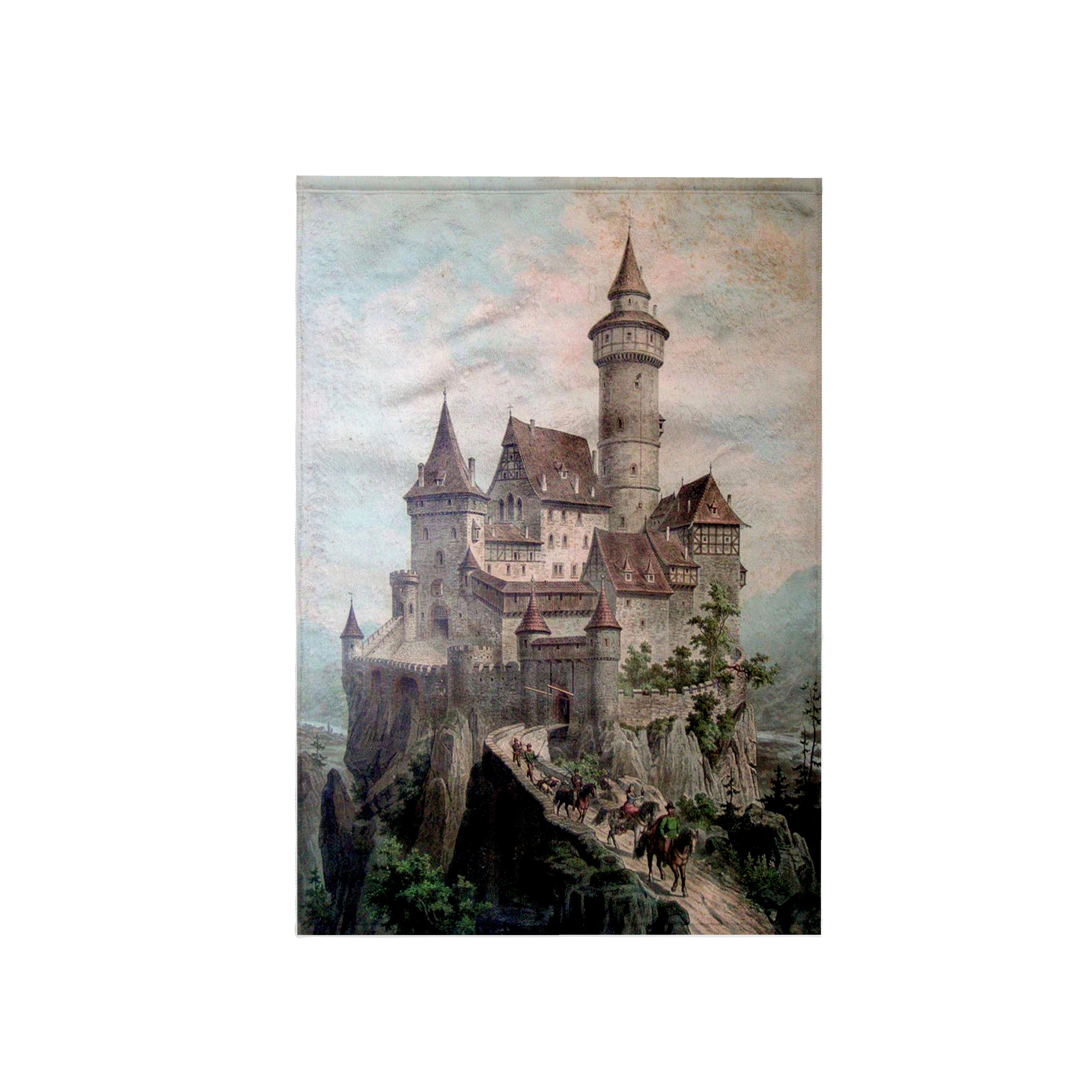 3dRose, Print of Medieval Castle Color Illustration, 15x22 Hand Towel ...