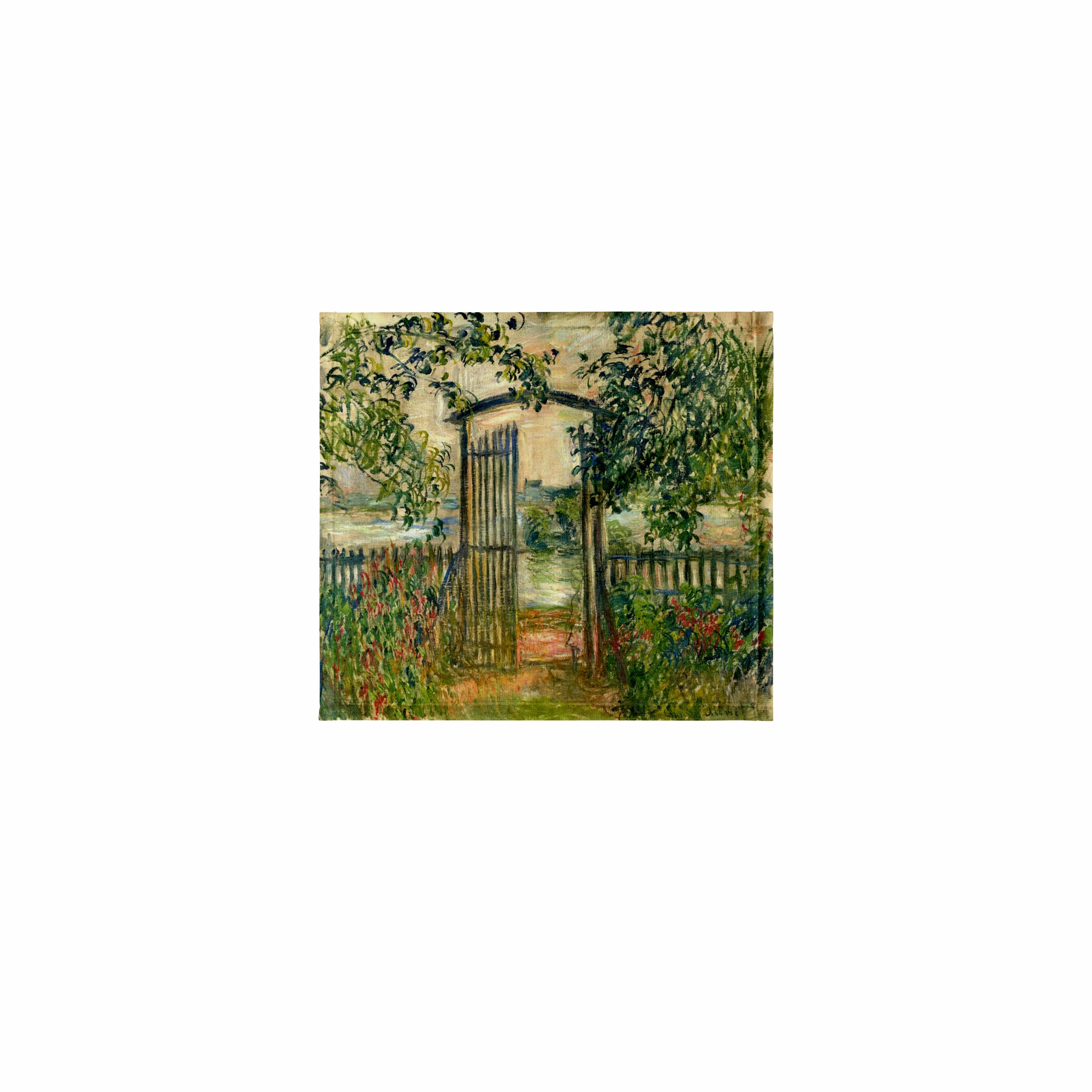 3dRose, Print of Monet Painting The Garden Gate, 11x12 Wash Cloth for ...