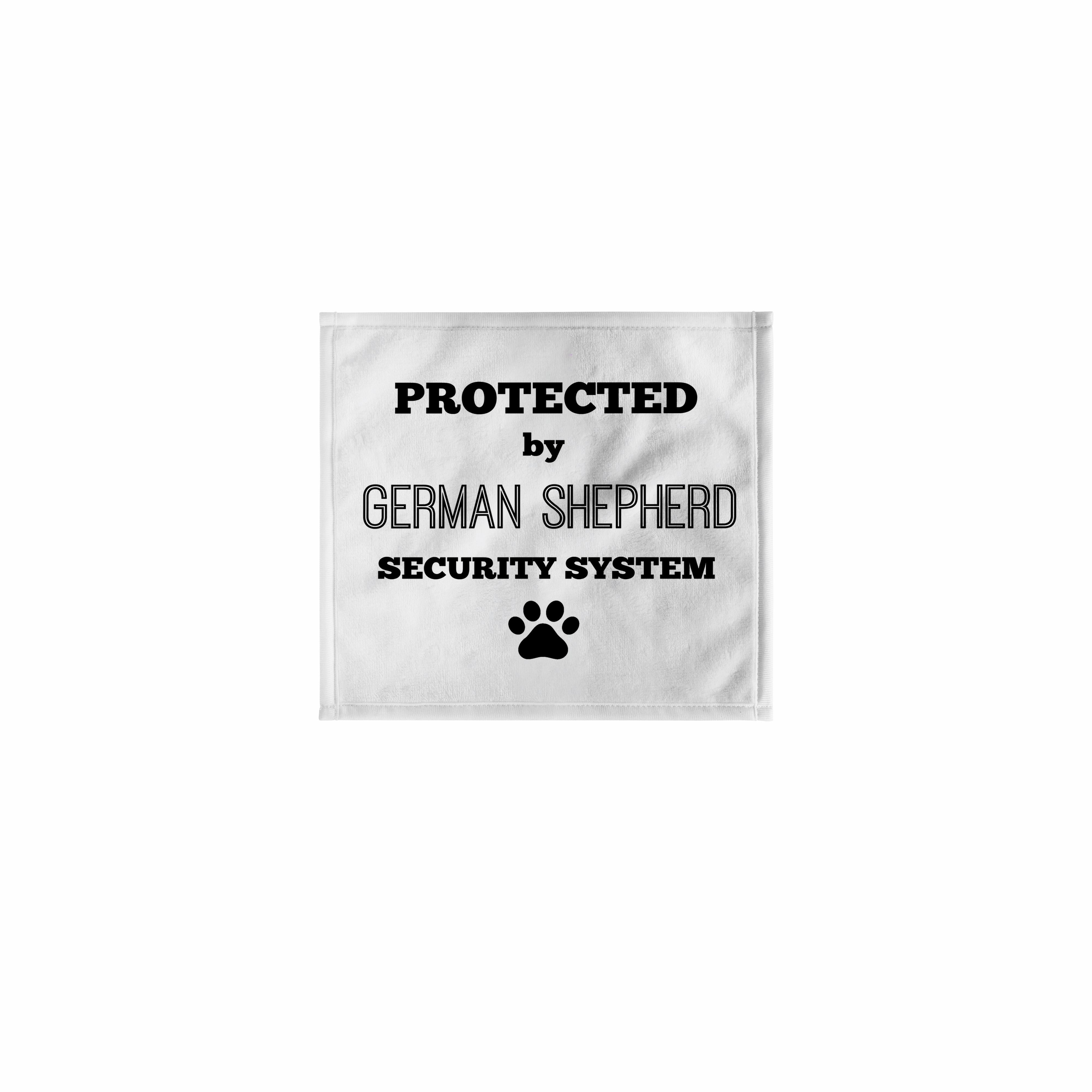 3dRose, Protected by german shepherd security system, 11x12 Wash Cloth ...