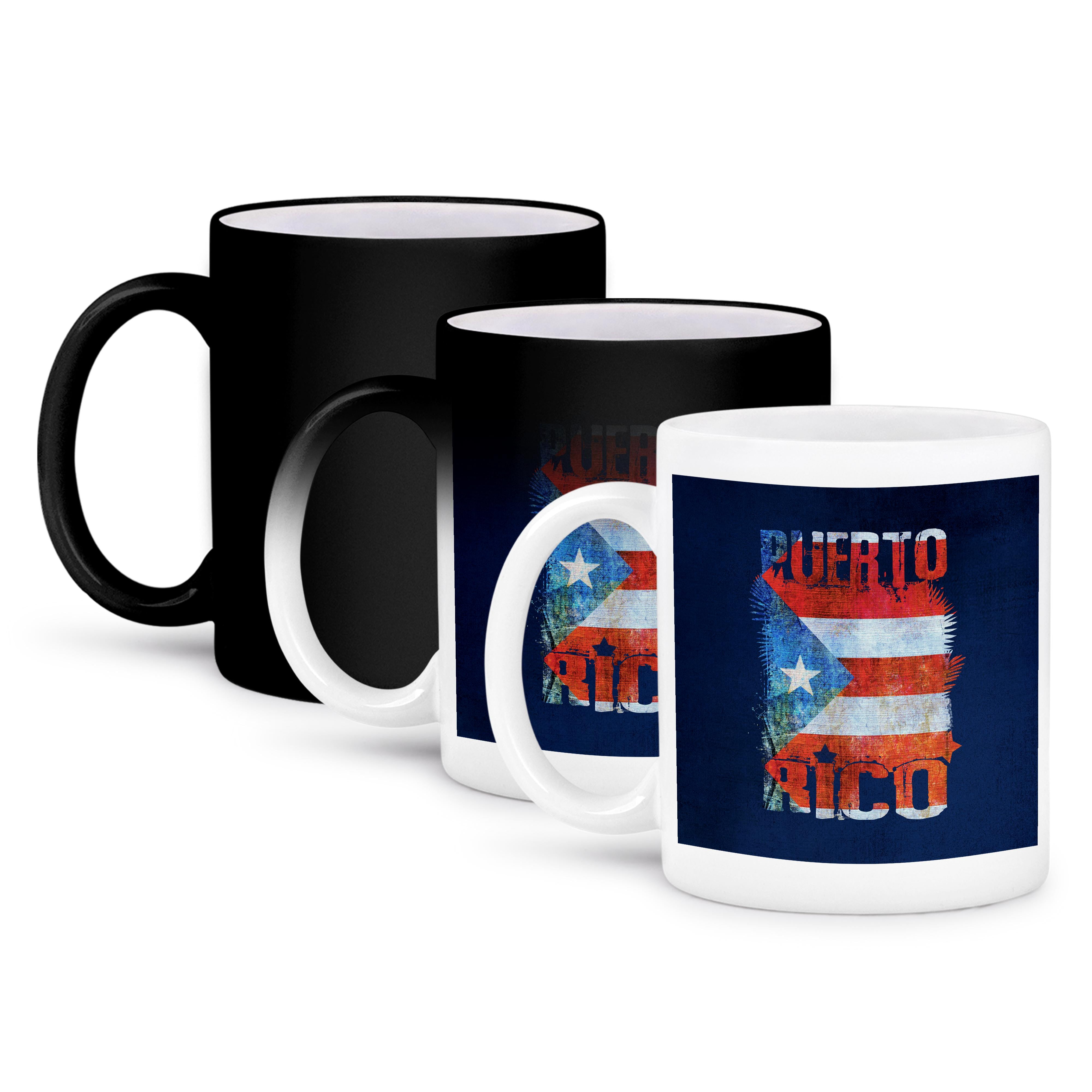 3dRose, Puerto Rico Flag Distressed Style, 11oz Magic Transforming Mug ...