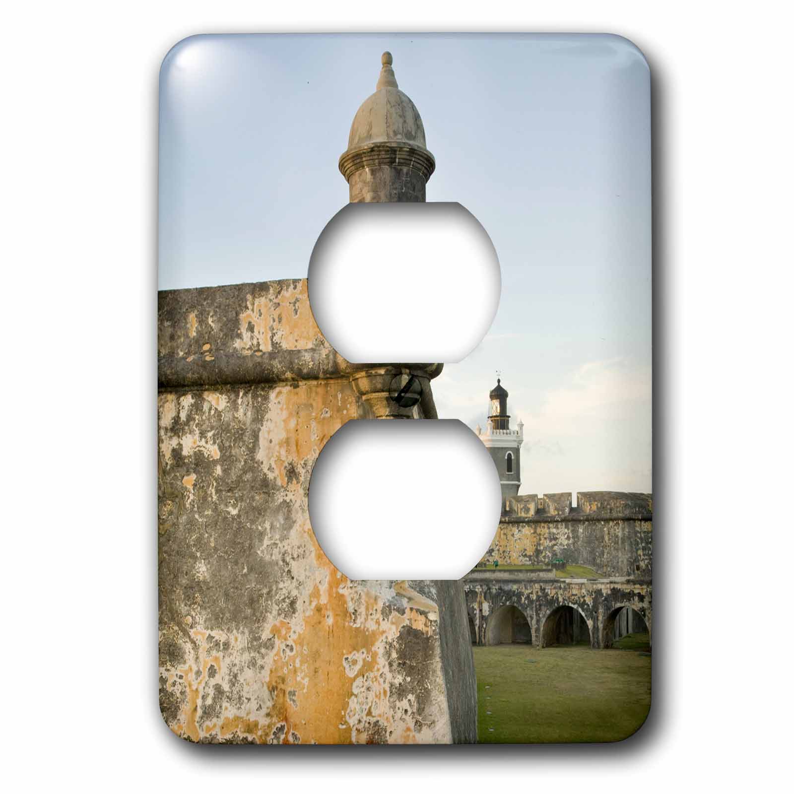 3dRose, Puerto Rico, Walls and Turrets of El Morro Fort -AU02 JME0000 ...