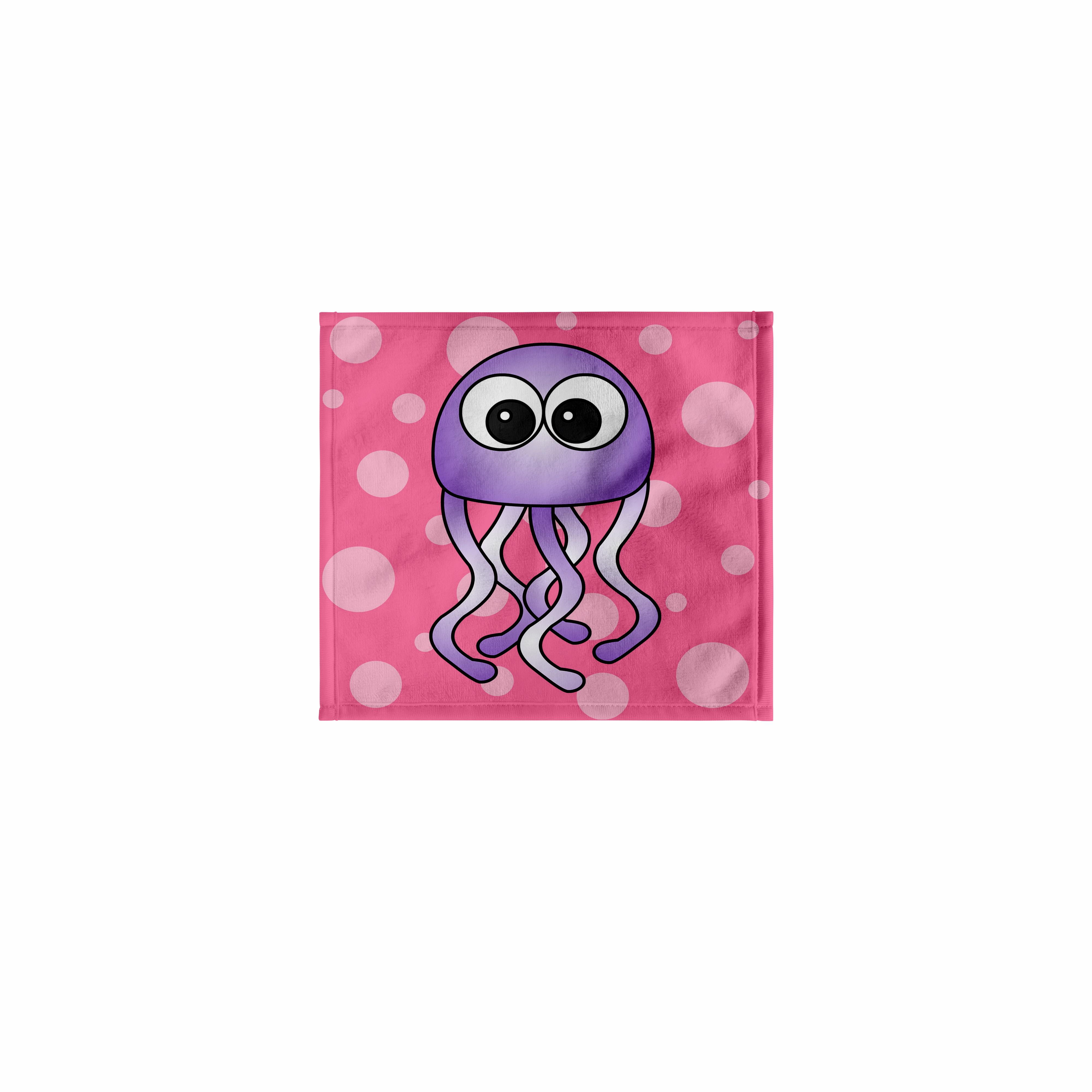 3dRose, Purple Kawaii Jellyfish, 11x12 Wash Cloth for Face and Body ...