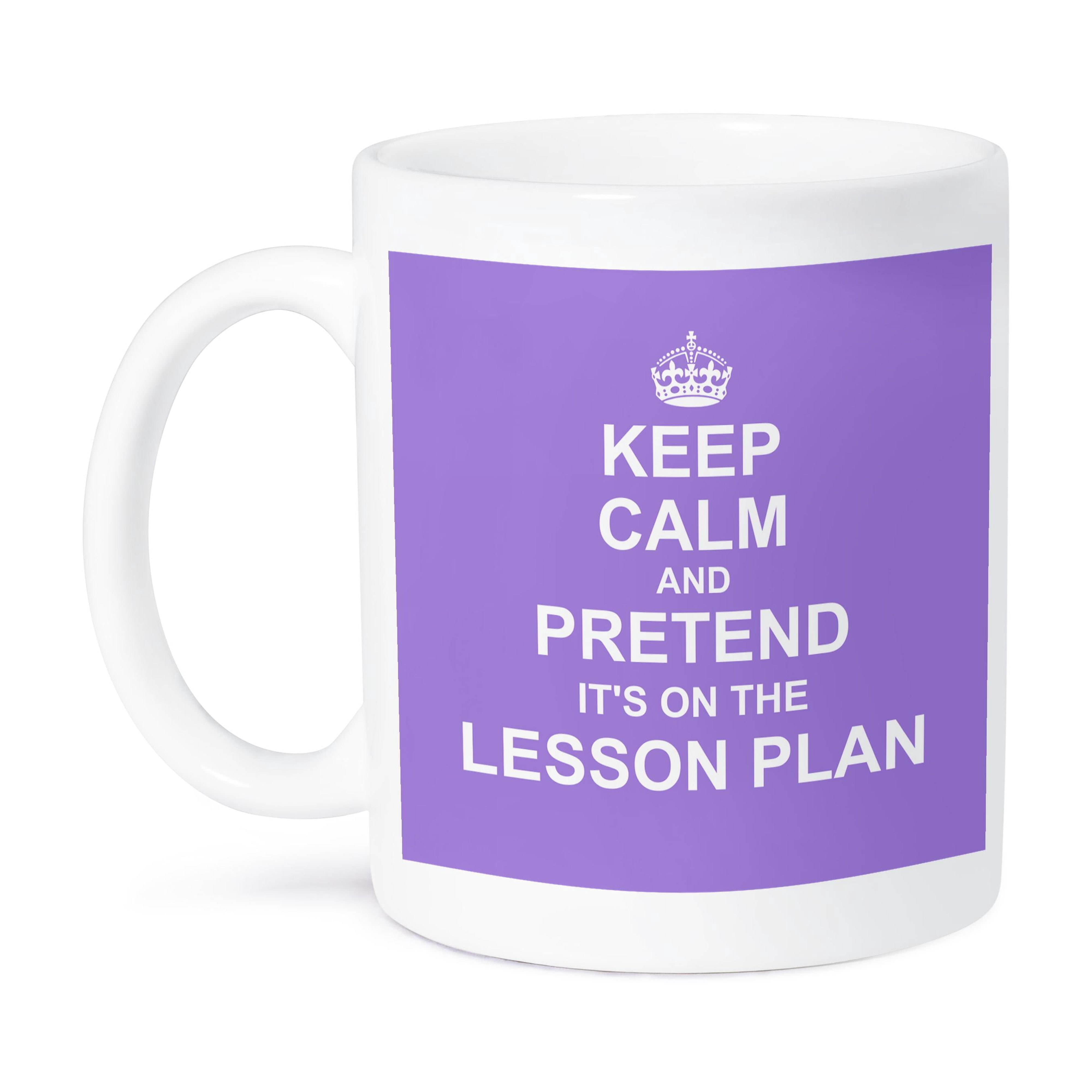 3dRose, Purple Keep Calm and Pretend its on the Lesson Plan fun teacher ...