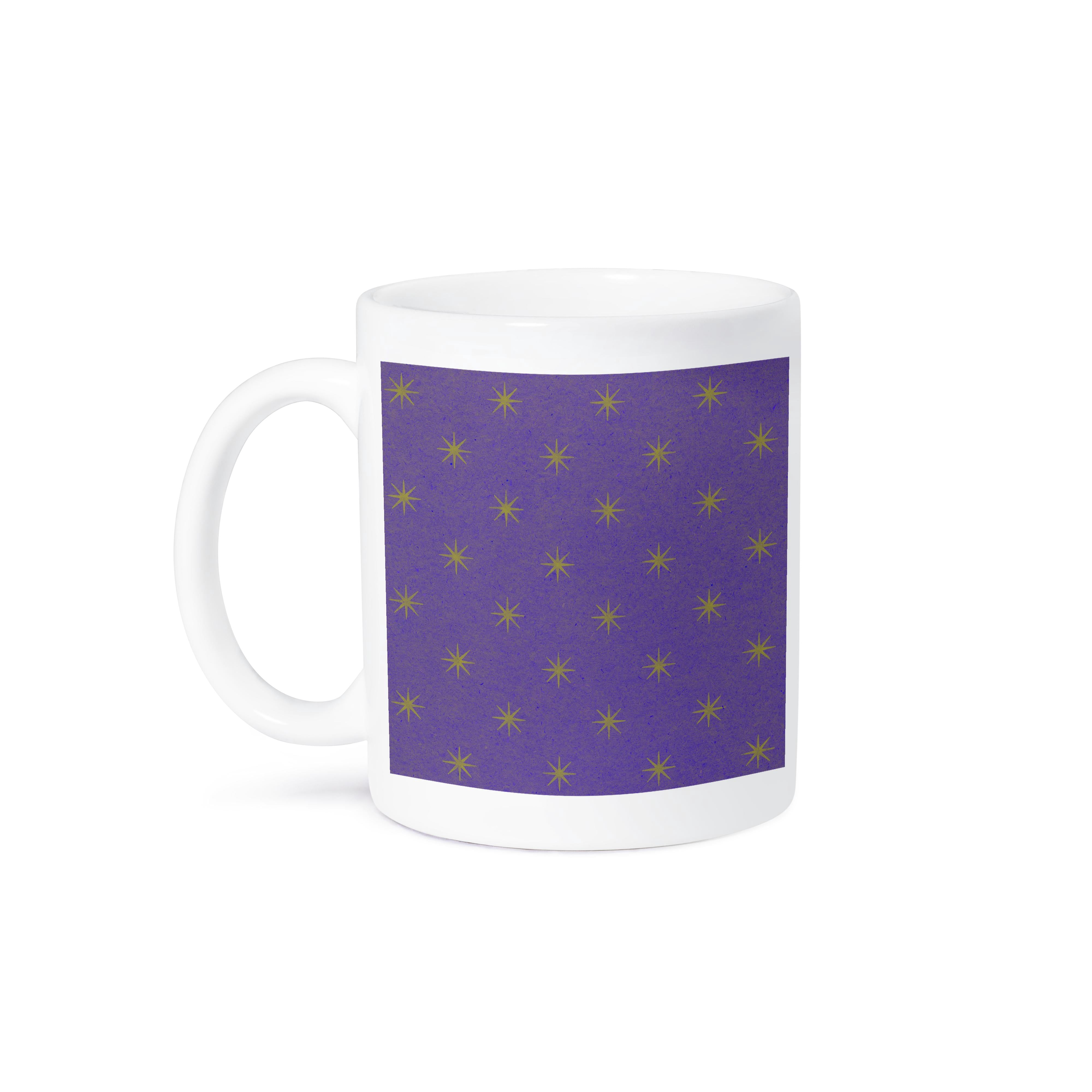 3dRose, Purple with Gold Stars- Design Colors- Art, 11oz Mug - Walmart.com