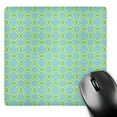 3dRose, Quatrefoil Pattern Aqua Blue and Lime Green, Mouse Pad ...