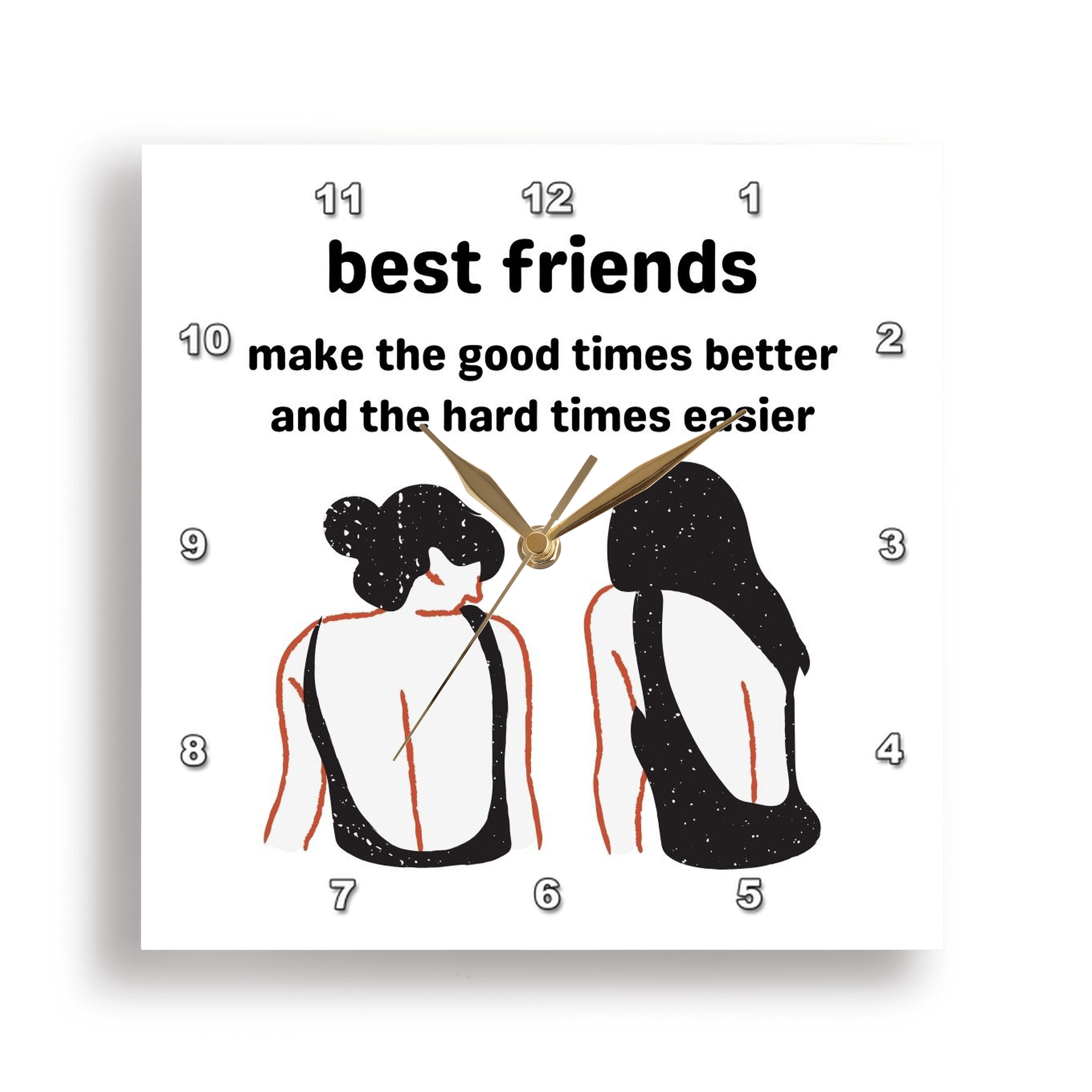 3dRose, Quote Best friends make the good time better and the hard times ...
