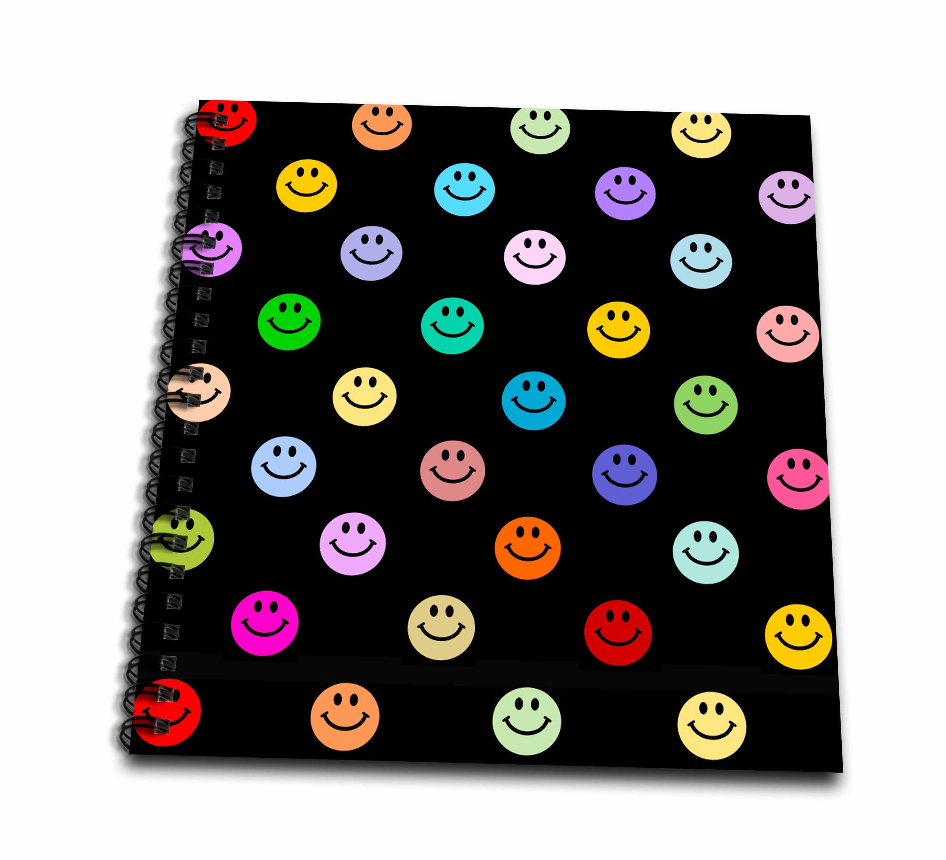 3dRose Rainbow Smiley face pattern - colorful smilies - Multicolor ...