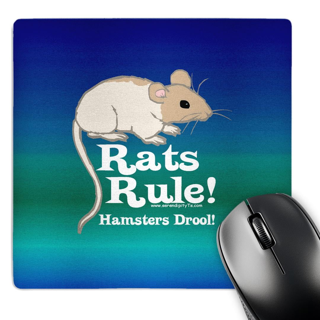 3dRose, Rats Rule! White on BlueGreen, MousePad - Walmart.com