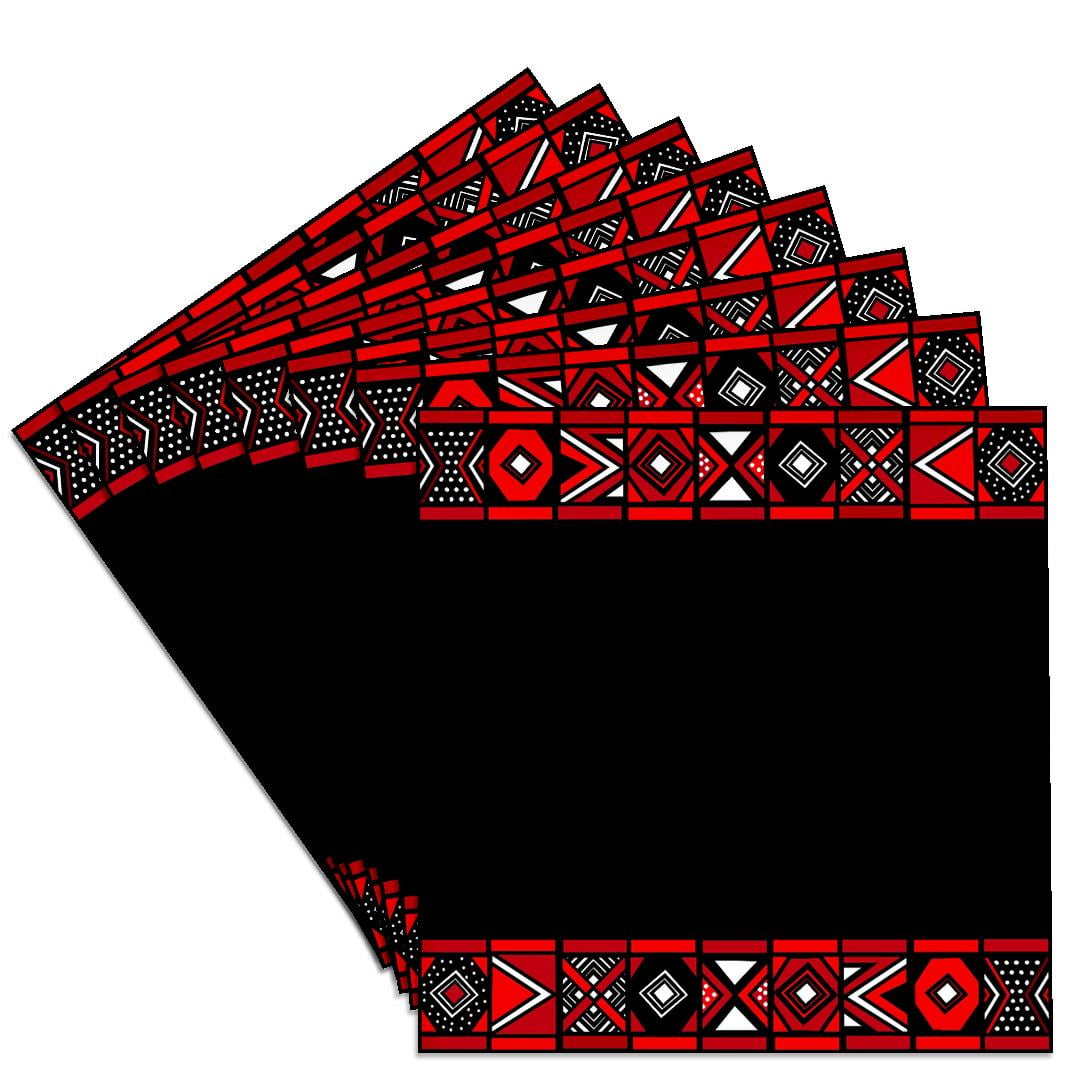 3drose, Red and Black African Pattern - Art of Africa Inspired by Zulu ...