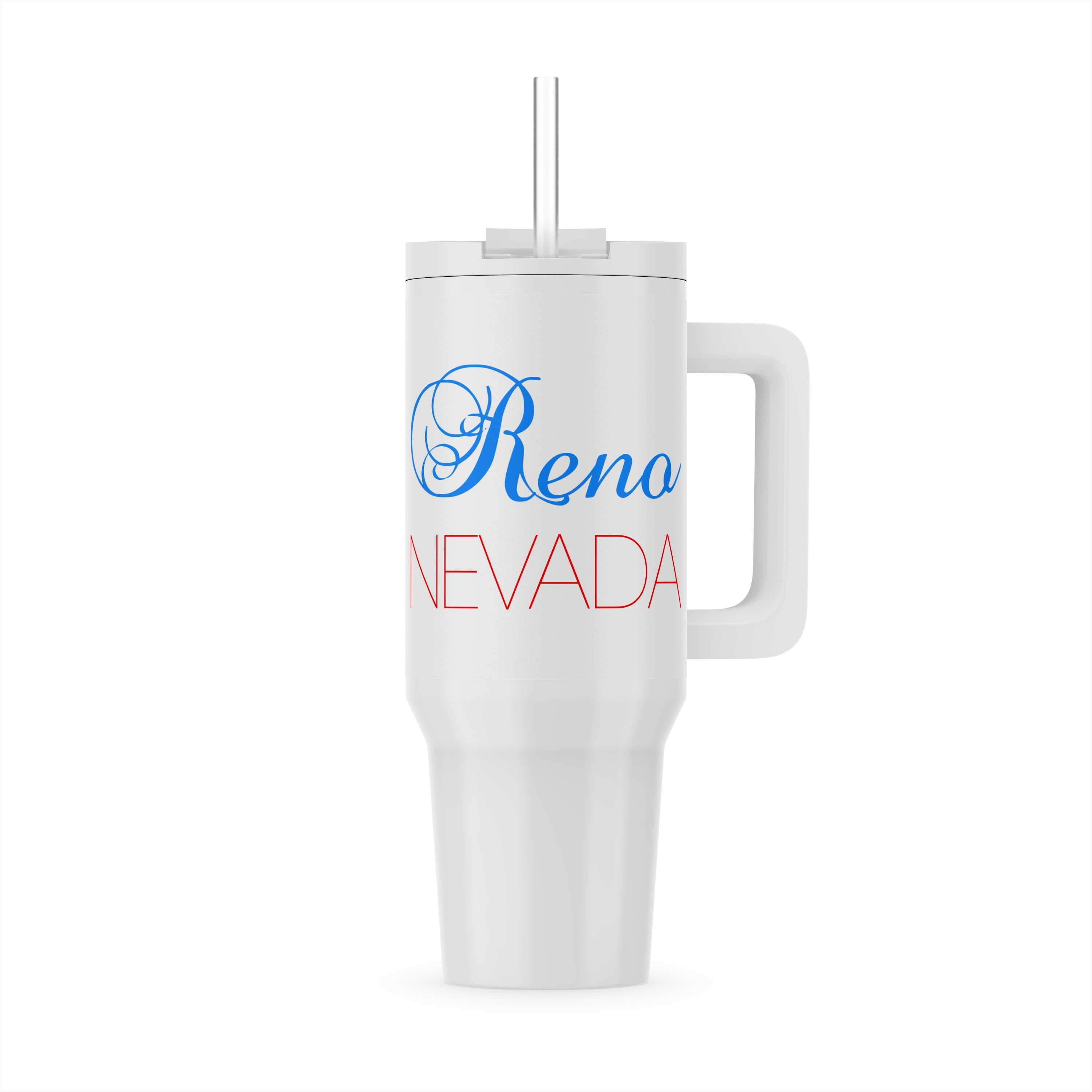 Reno, Nevada Blue, Red Text. Patriotic Usa Home Town Design, 40oz ...