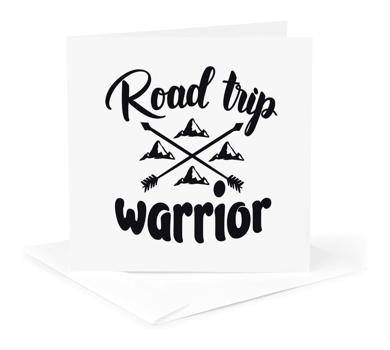 3drose, Road Trip Warrior Travel Adventure Typography, 1 Greeting Card ...