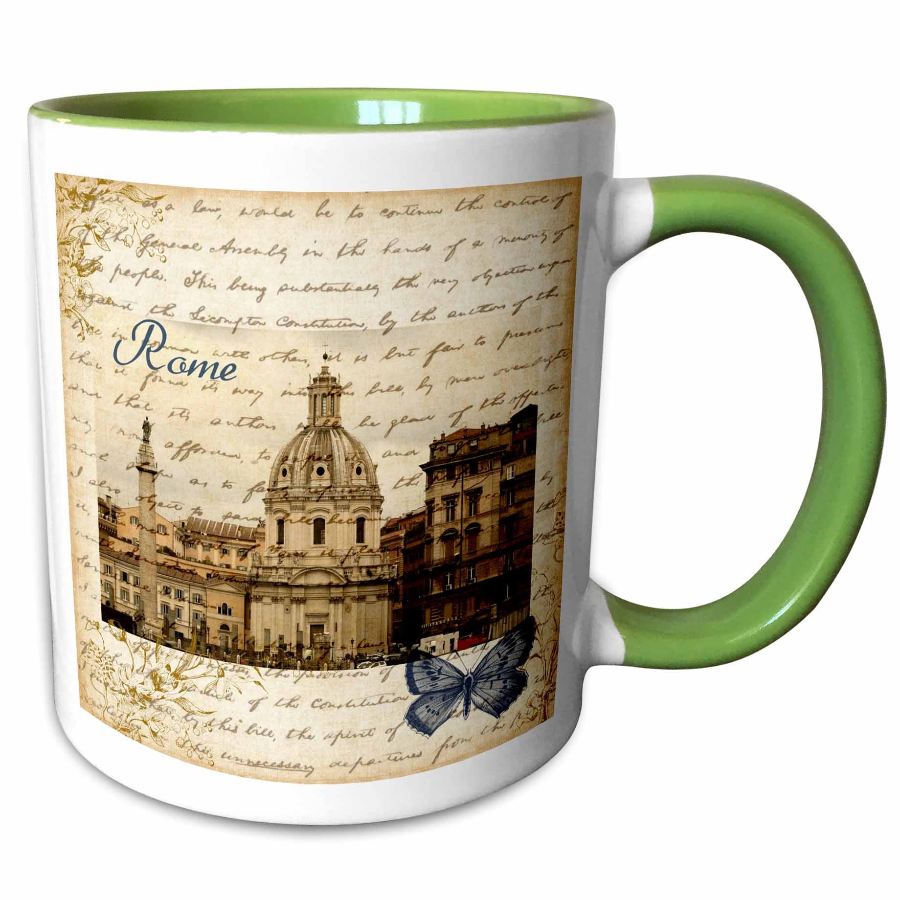 Rome, Italy vintage 11oz Two-Tone Green Mug mug-178934-7 - Walmart.com