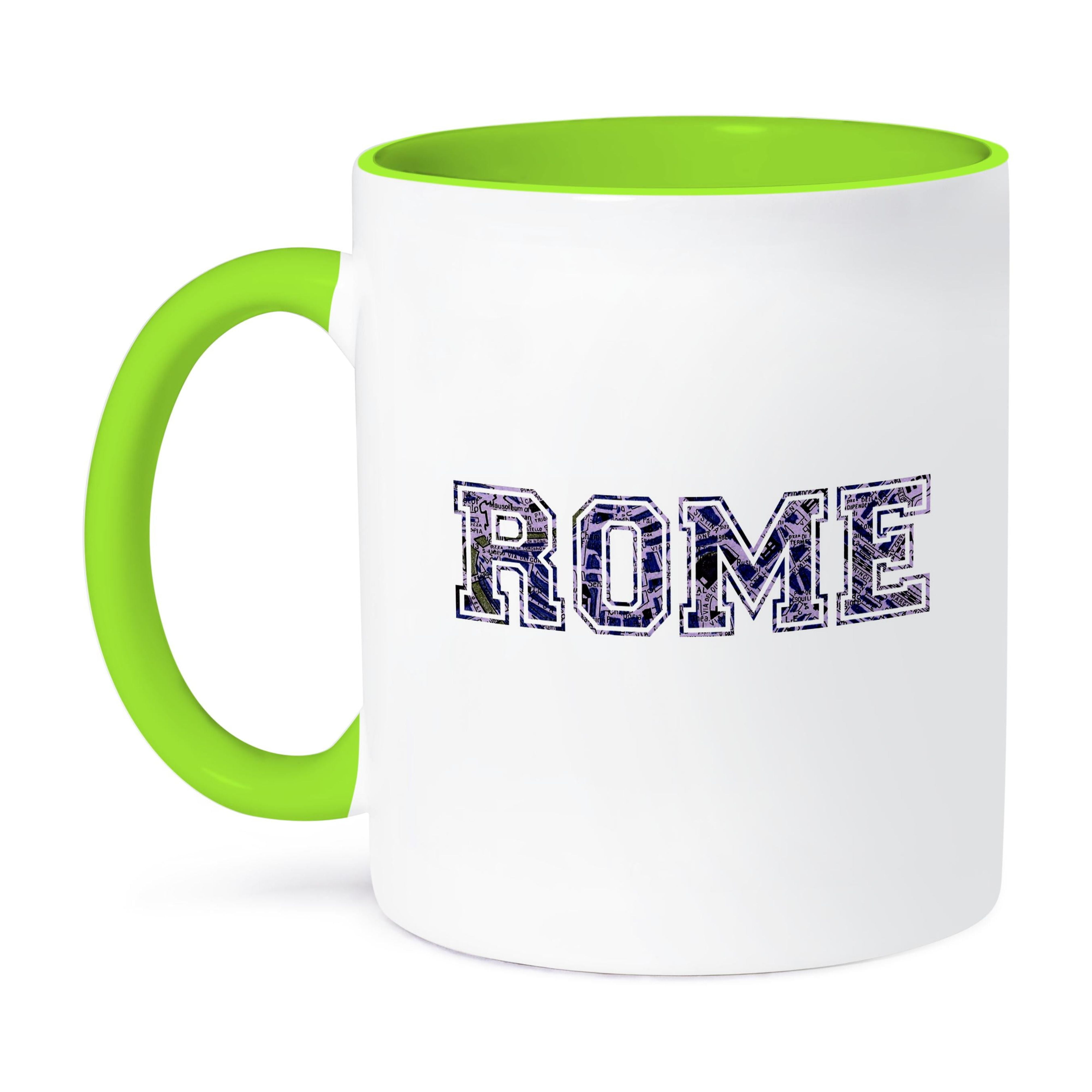 3dRose, Rome text - blue word art on white made from vintage Italian ...