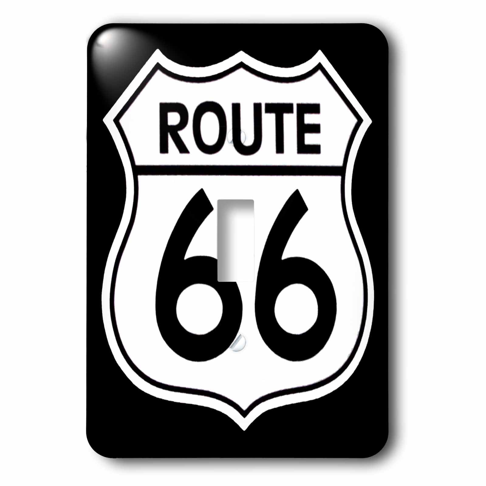 3dRose, Route 66, Black and White, single toggle switch - Walmart.com