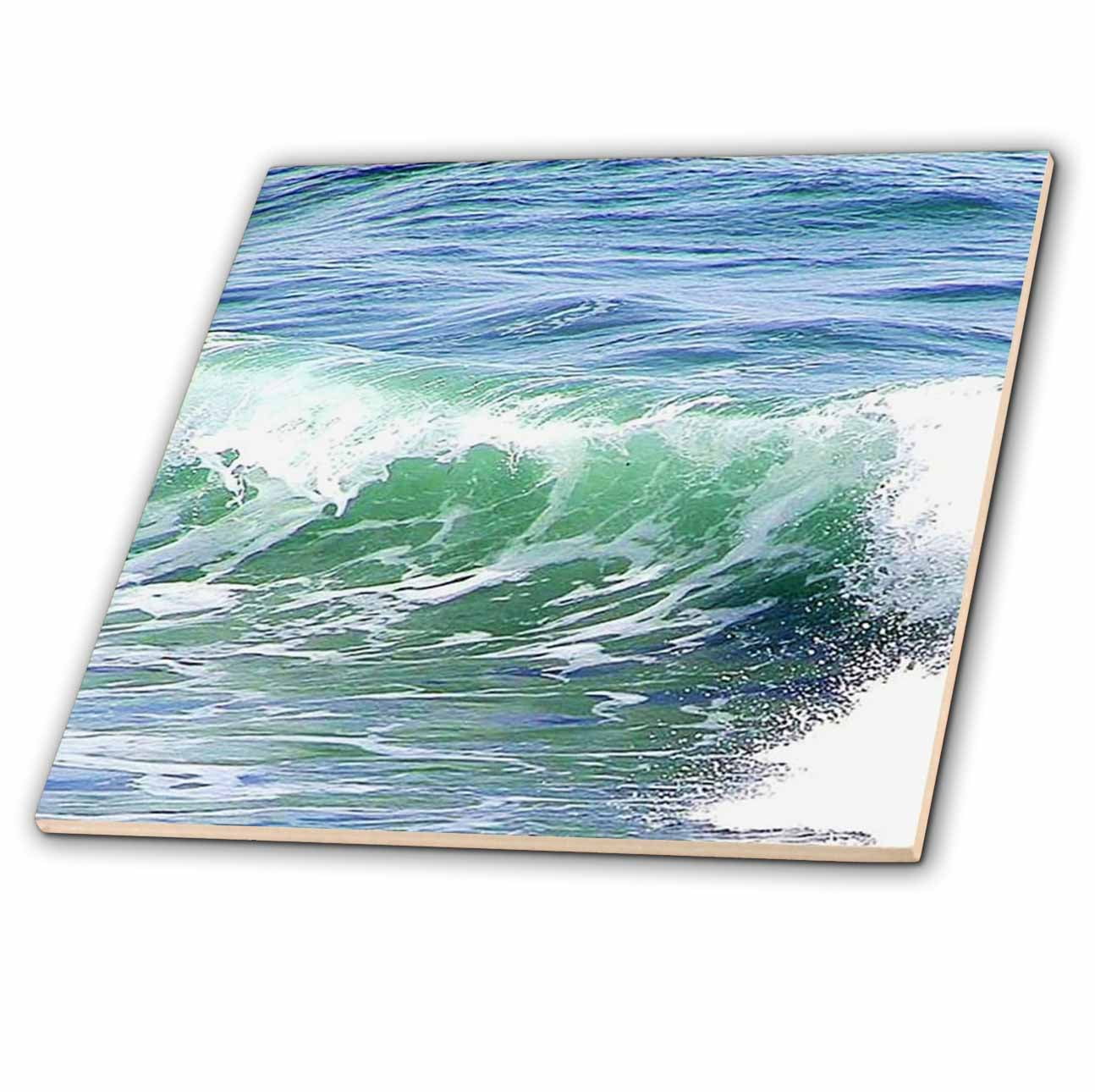3dRose Seafoam Green n Blue Waves n Water - Ceramic Tile, 8-inch ...