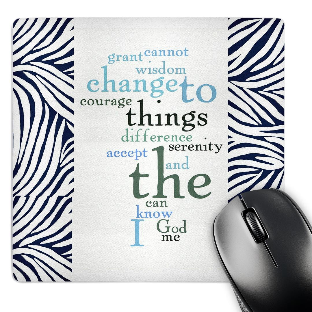 3dRose, Serenity Prayer Word Art Zebra Print, MousePad - Walmart.com