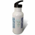 3dRose Serenity Prayer Word Art Zebra Print, Sports Water Bottle, 21oz ...