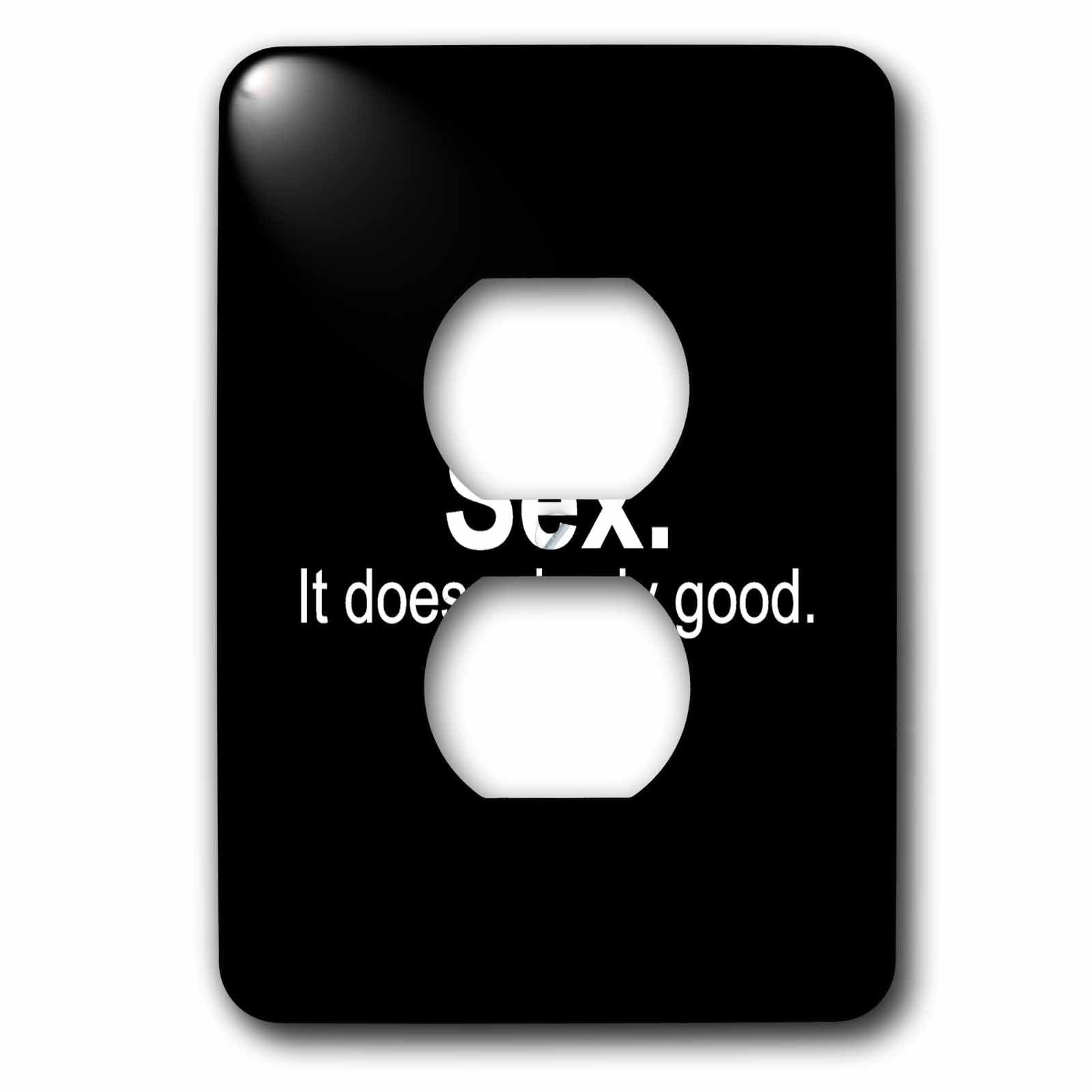 3dRose, Sex It Does the Body Good Black, 2 plug outlet cover - Walmart.com